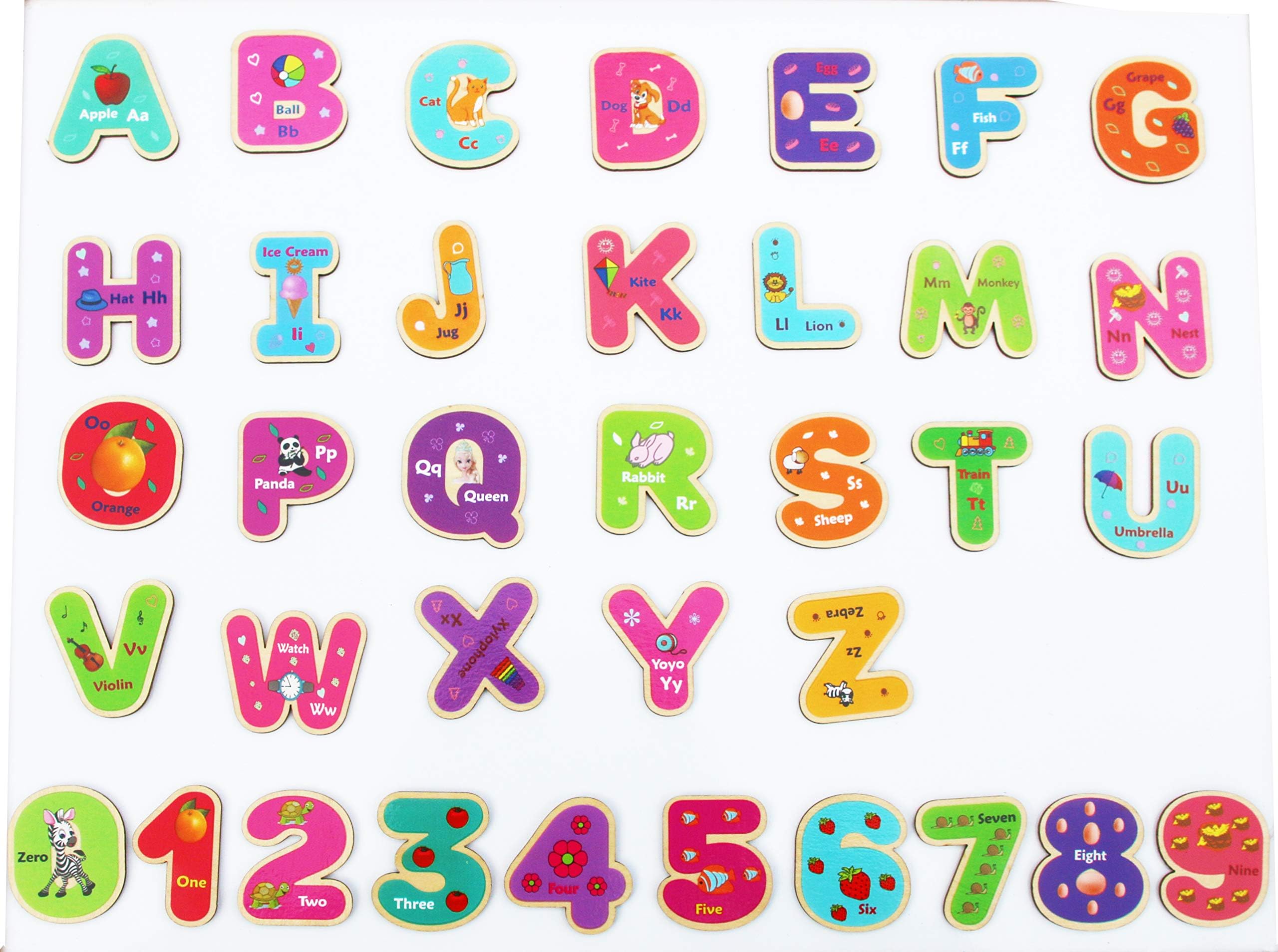 Magnetic Objects and Letters by Curious Columbus. Set of 52 Foam ...