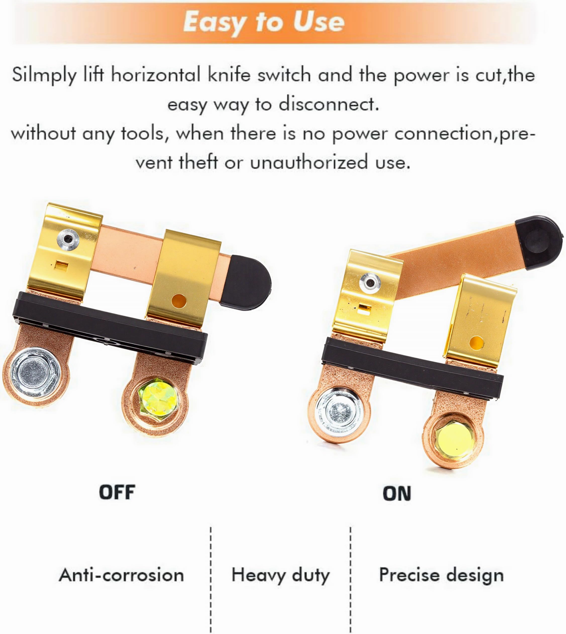 Snapklik.com : 2PCS Side Post Battery Disconnect Switch 12V / 24V 250/ ...