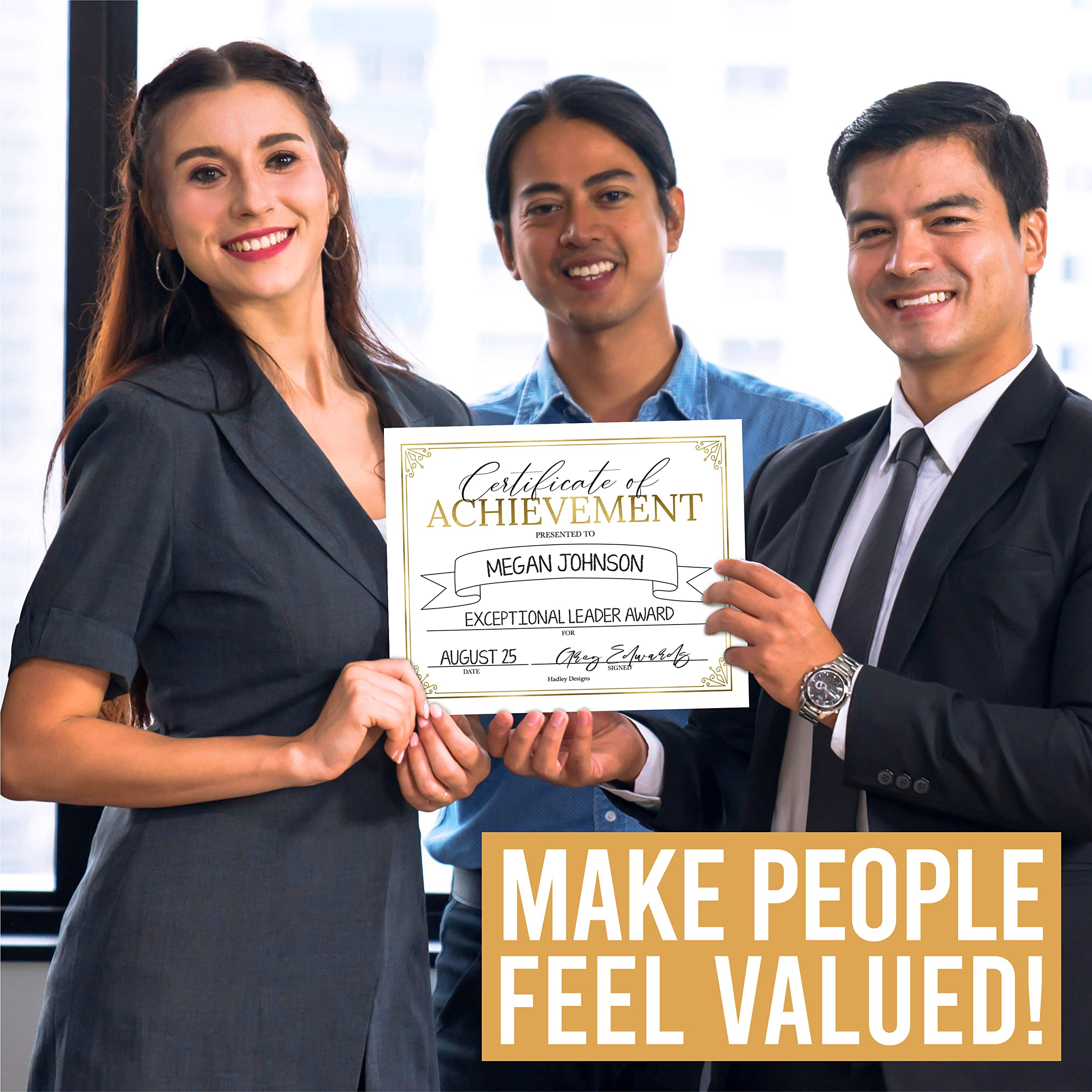 Buy 25 Gold Certificate of Completion Award Certificate Paper for ...