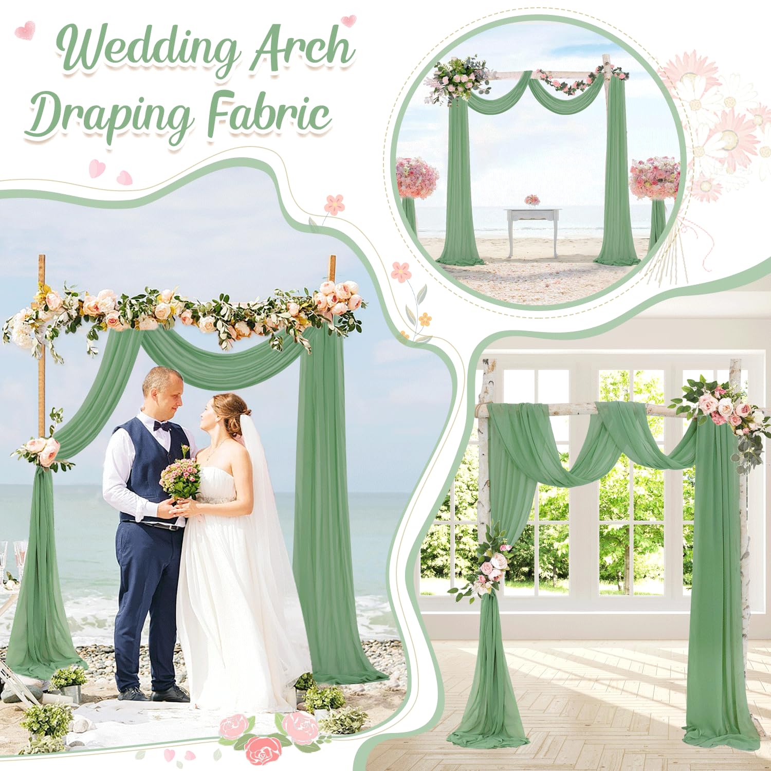 Sheer Wedding Arch With Drapes How To Drape Fabric On A Bridal Arch