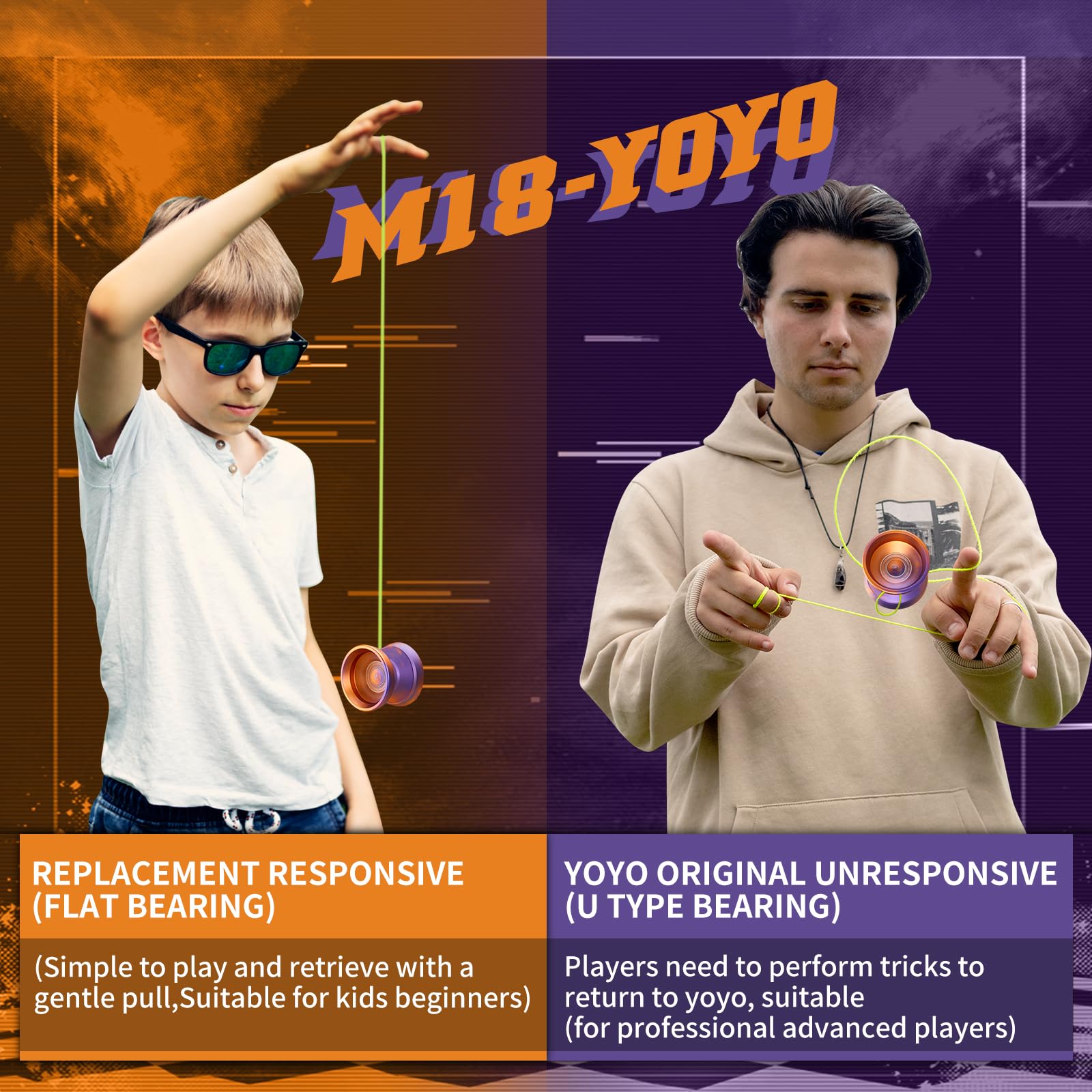 Snapklik.com : WATIEOBOO M18 Responsive Yoyo Professional, Responsive ...