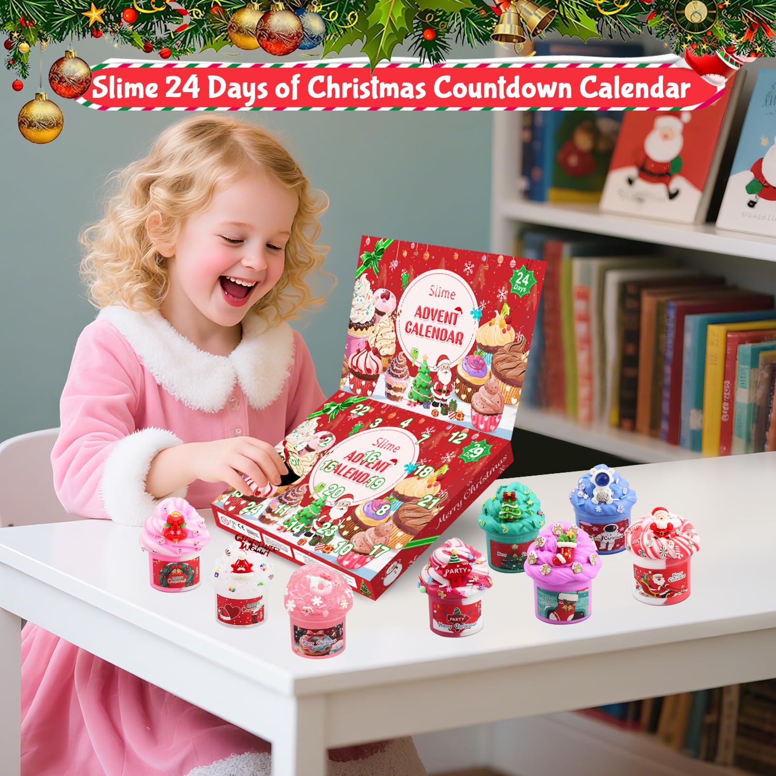 Snapklik.com : Slime Advent Calendar 2025, Christmas Countdown Calendar ...