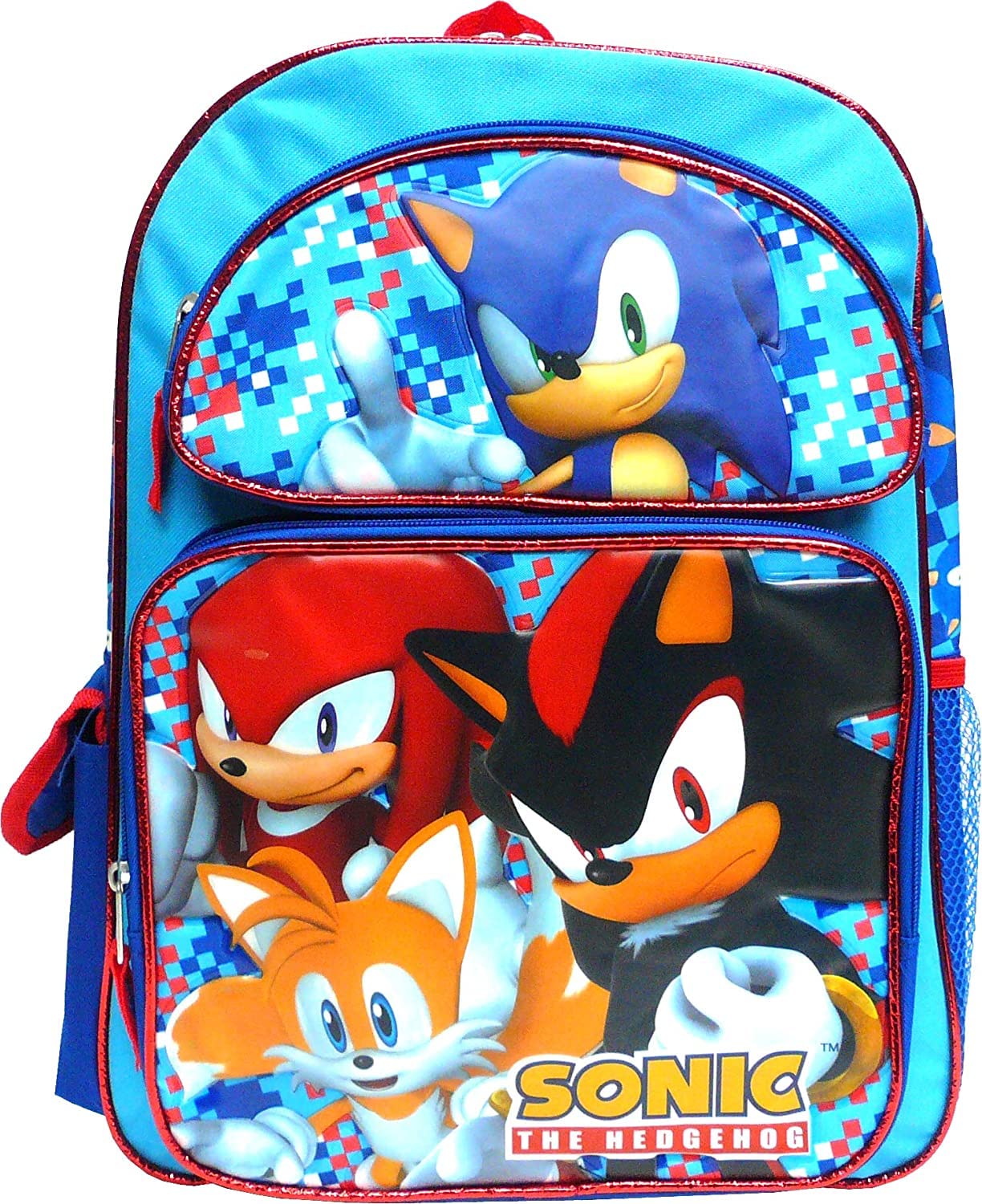 Sonic Shadow Tails And Knuckles The Hedgehog16 Inch Large Backpack ...