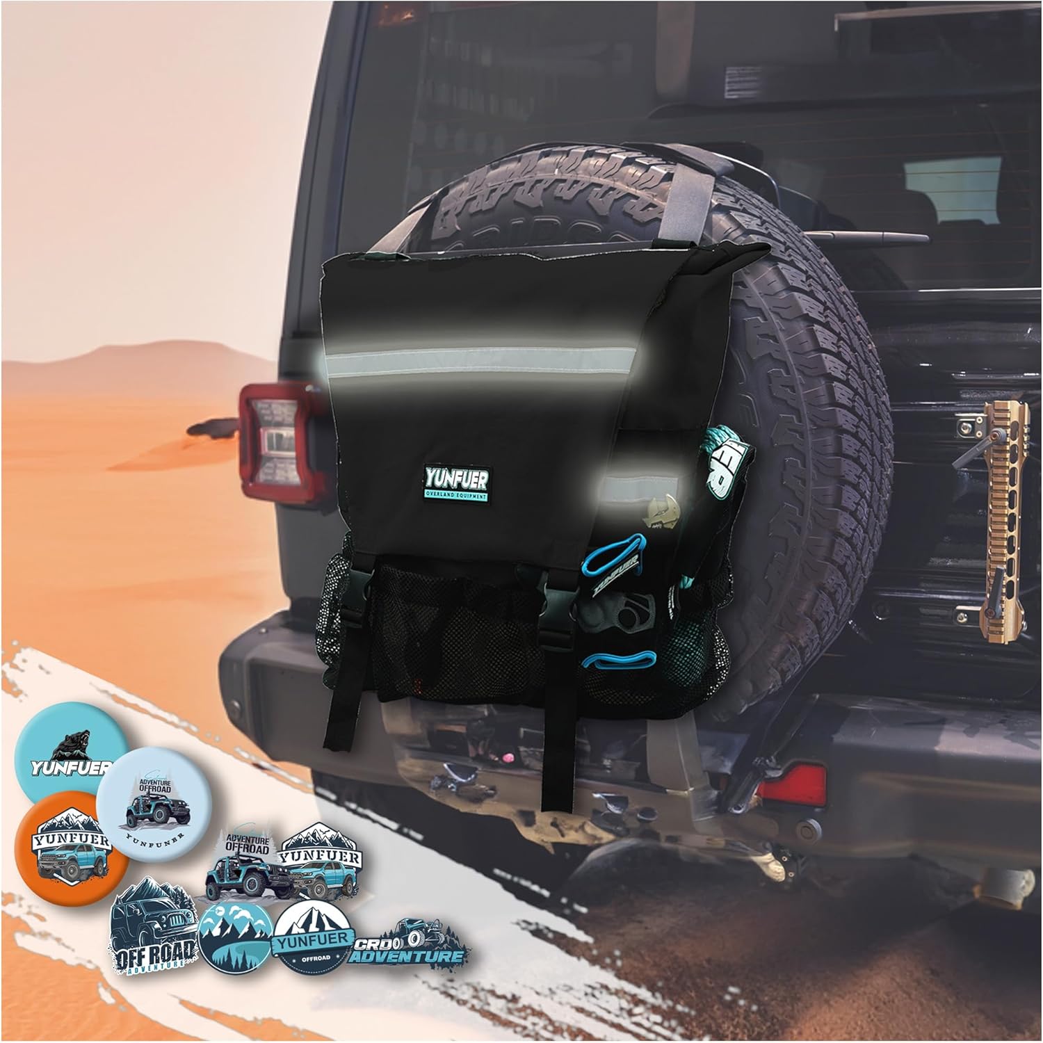 Amazon.com: YUNFUER Spare Tire Trash Bag, Heavy Duty Tailgate Trash Bag ...