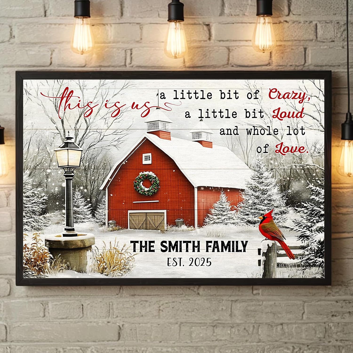Amazon.com: Personalized Family Christmas Canvas Wall Art, This is Us ...