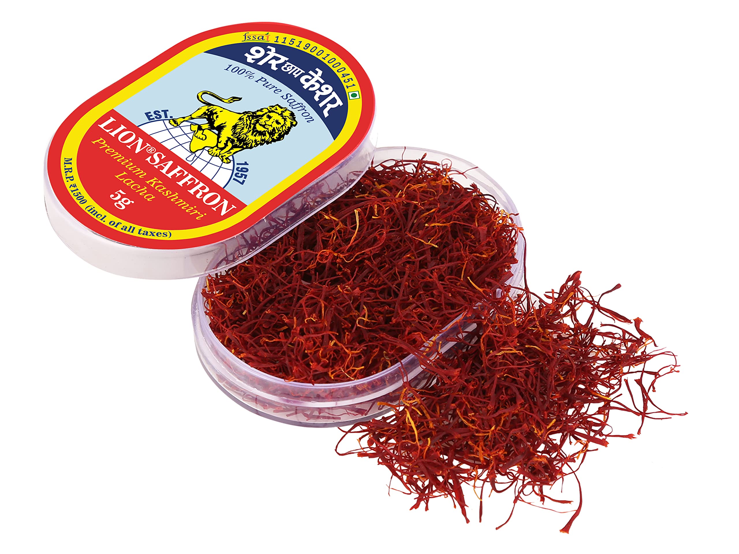 Buy LION BRAND SAFFRON 5 gram Lacha Kashmir Kesar/Keshar for Biryani ...
