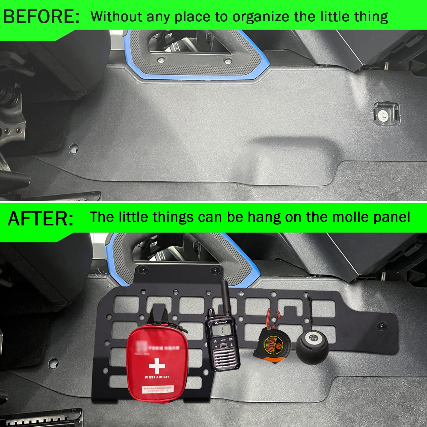 Snapklik.com : ANMOSVO Center Console Molle Panel For Ford Bronco 2025 ...