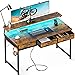 Amazon.com: ODK Office Small Computer Desk: Home Table with Fabric ...