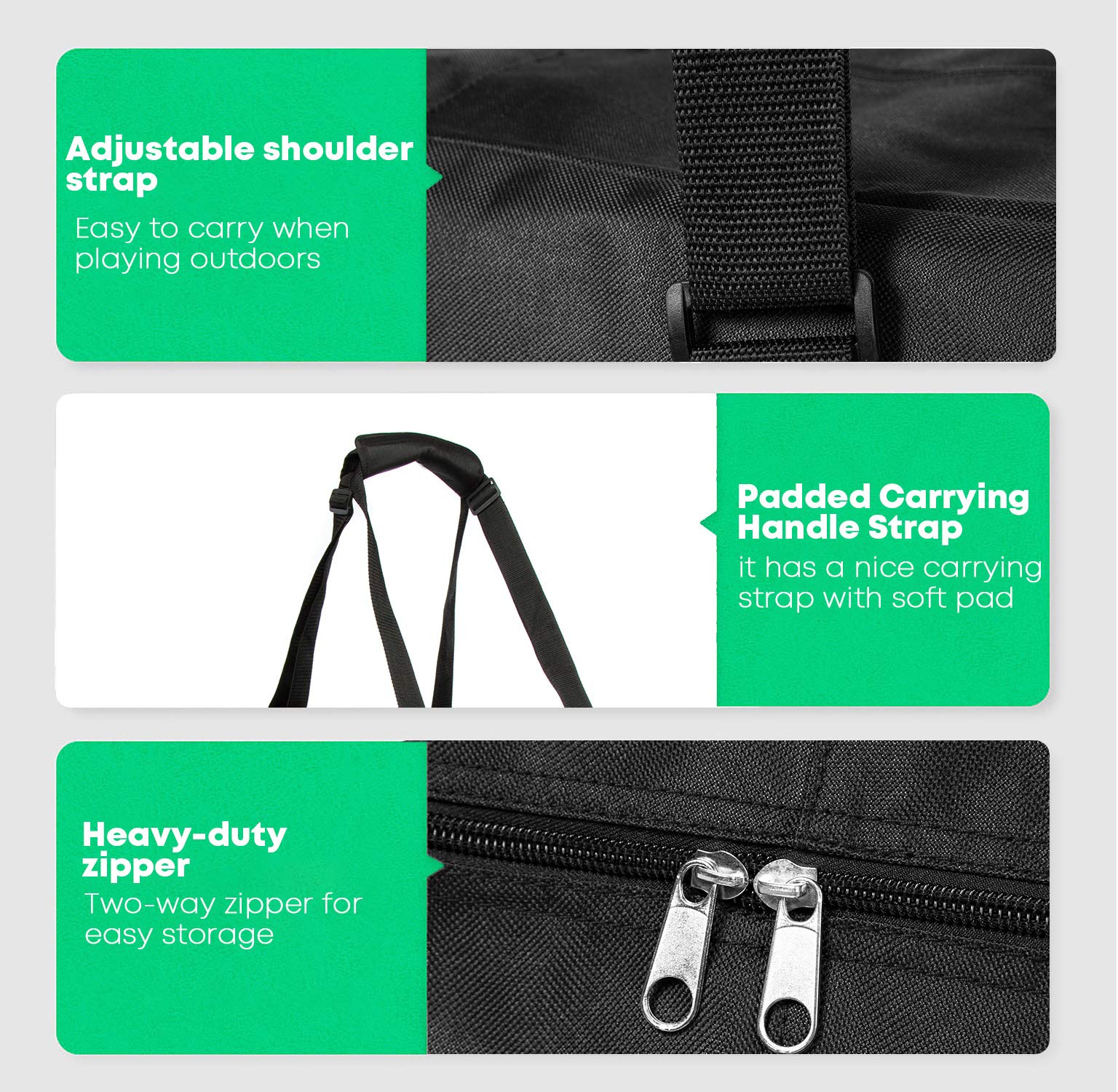 Snapklik.com : MERALIAN Padded Cornhole Carrying Case Store & Transport ...