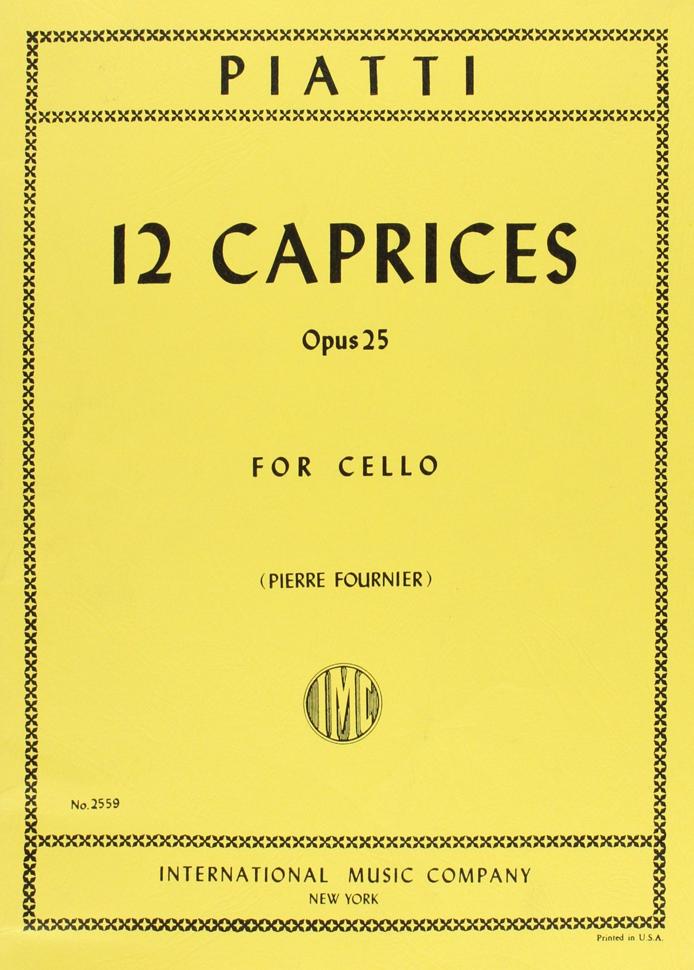 Amazon.com: Twelve Caprices, op. 25, cello; Alfredo Piatti ...