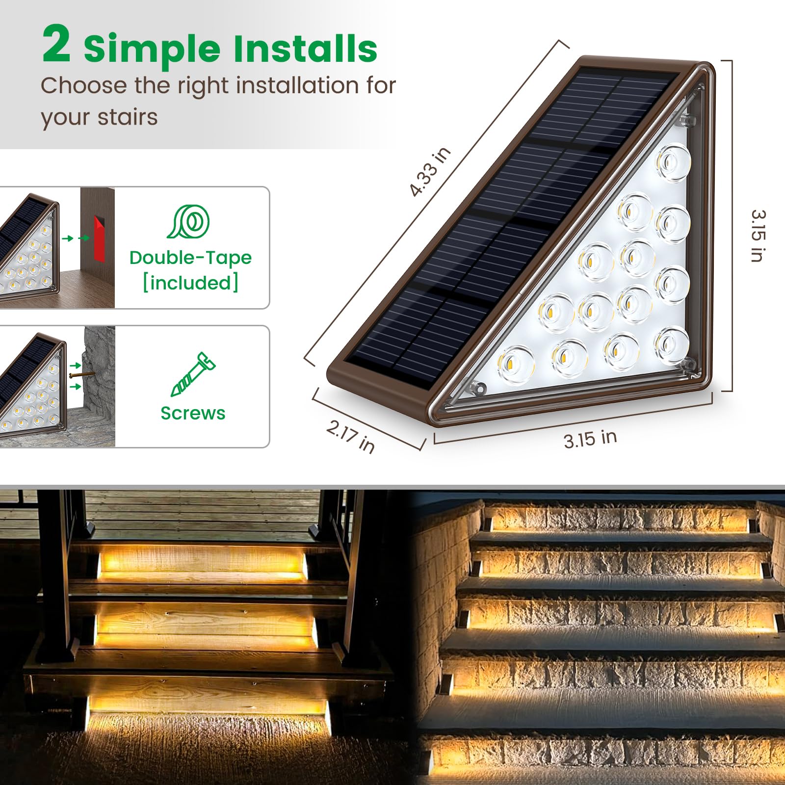 Snapklik.com : JOFIOS Solar Step Lights For Outside,24pack Solar Stair ...