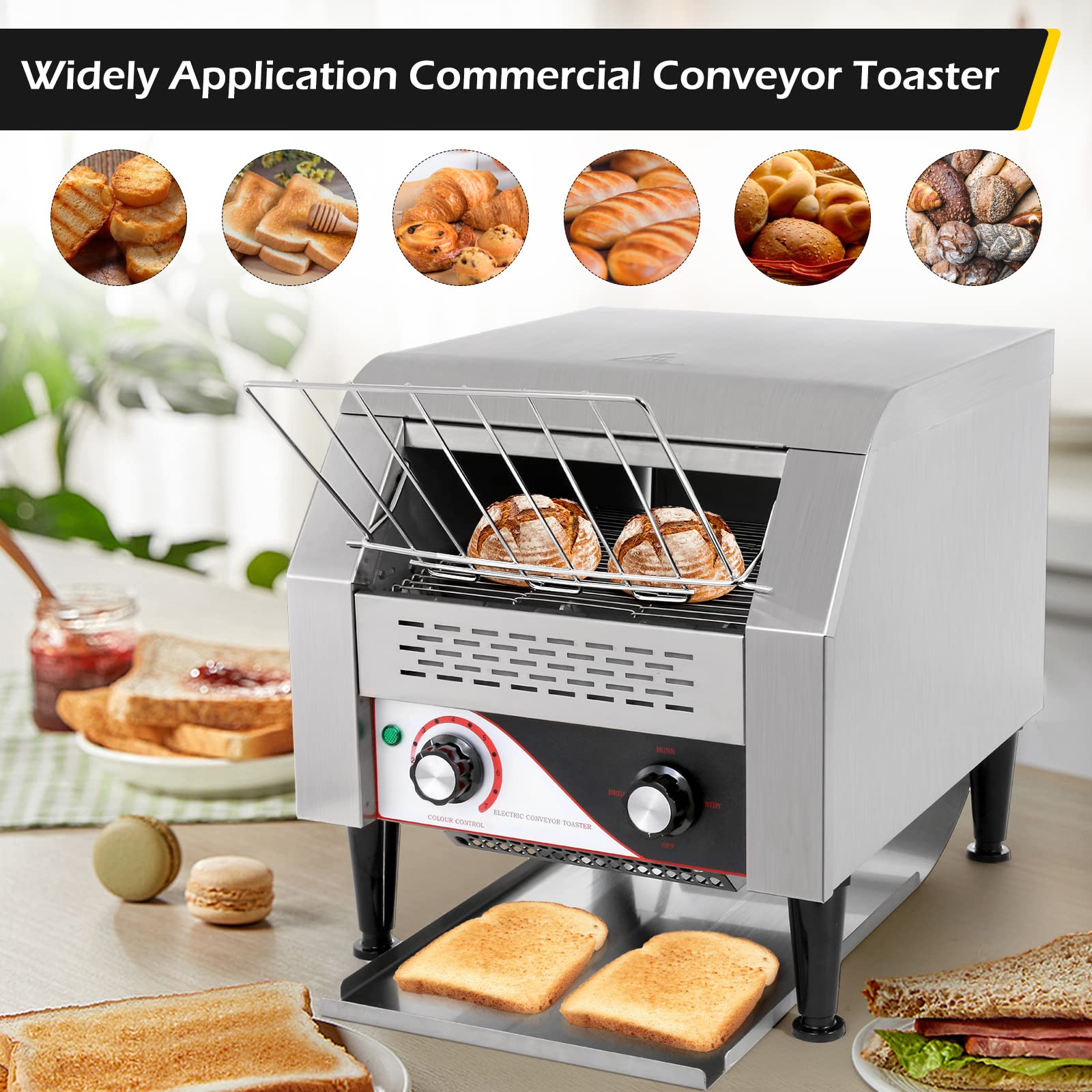 Dyna-Living Commercial Toaster 300 Slices/Hour Stainless Steel ...