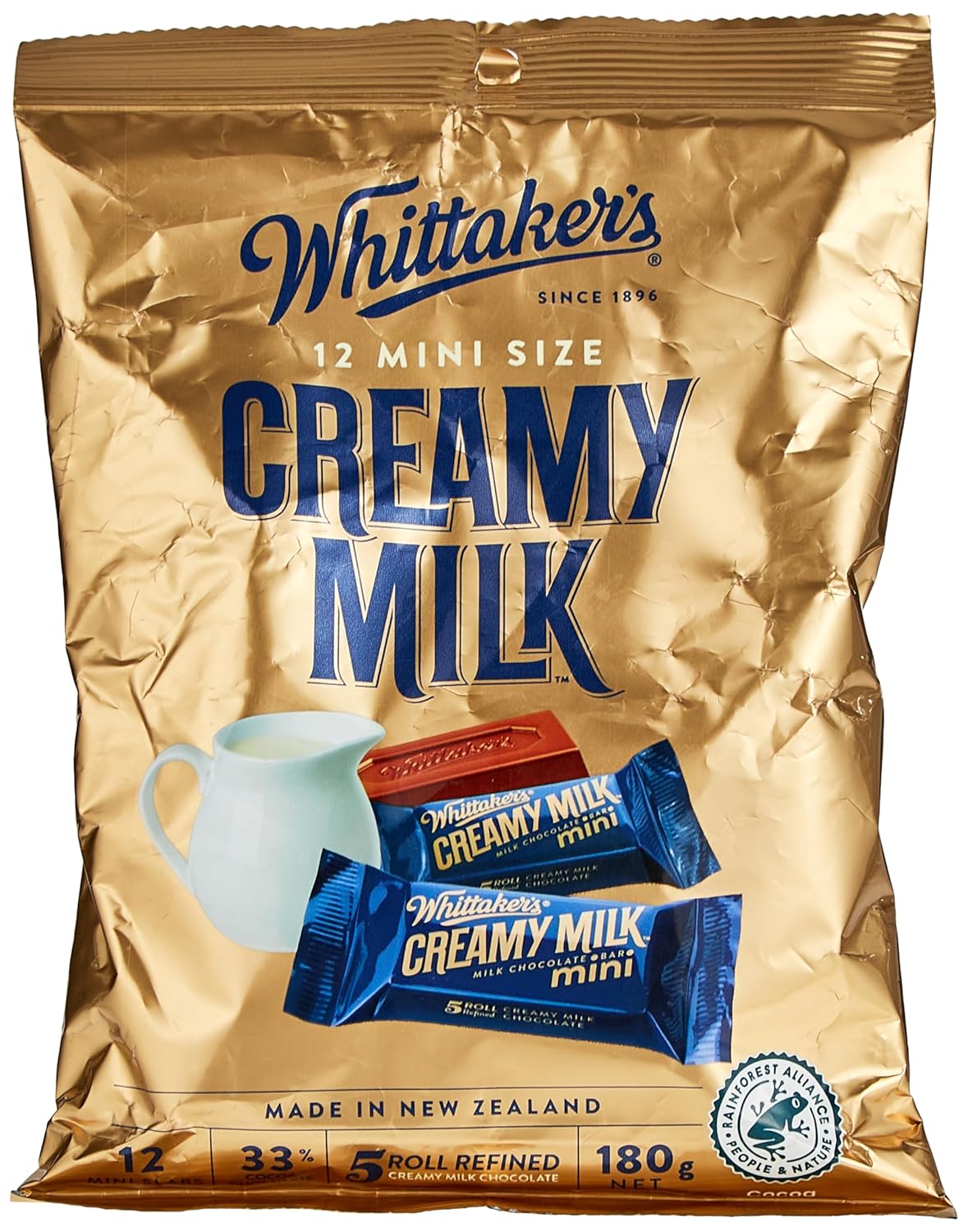 Amazon.com : Whittaker's 12 mini size chocolate slab 180g (Made in New ...