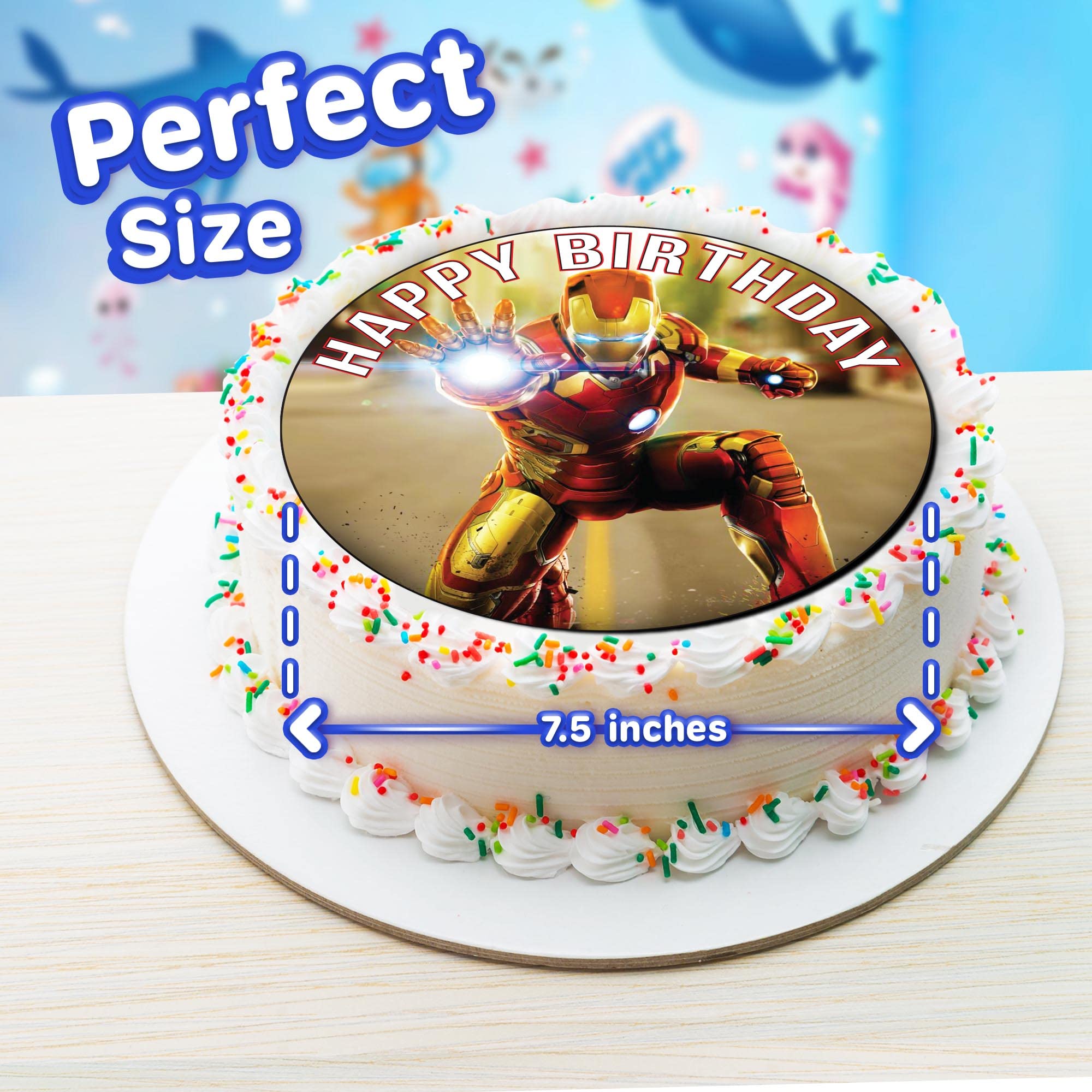 Iron Man Edible Cake Images Avengers Cake 1154 – Cakes And