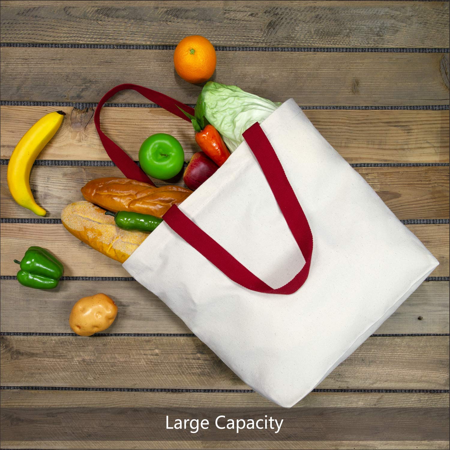 Snapklik.com : TOPDesign 2-Pack Canvas Tote Bags