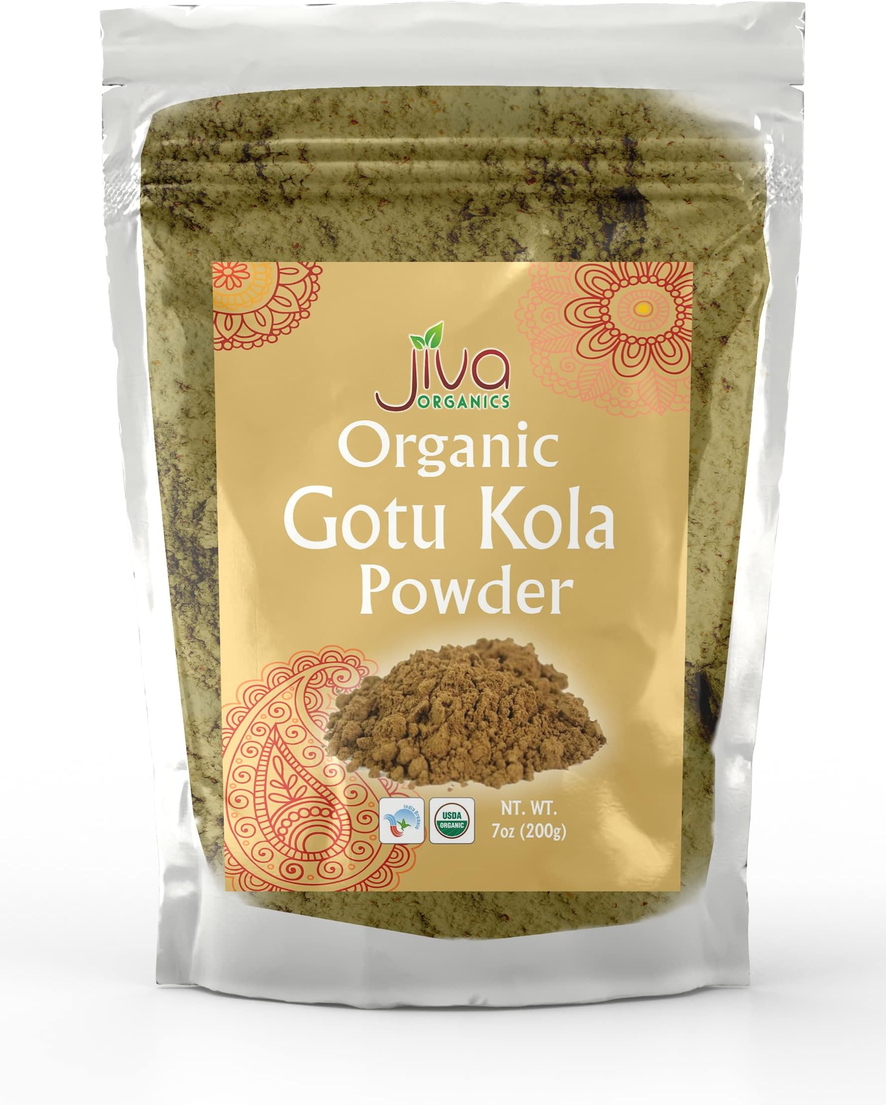 Amazon.com: Jiva Organics Gotu Kola Powder (Centella Asiatica) 7 Ounce ...