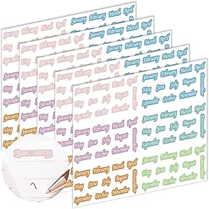 Amazon.com: Teling 360 Pcs Month Stickers for Planner 12 Months of The ...