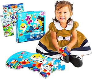 Pinkfong Baby Shark 25-Piece Foam Floor Puzzle Bundle - Colorful Foam ...
