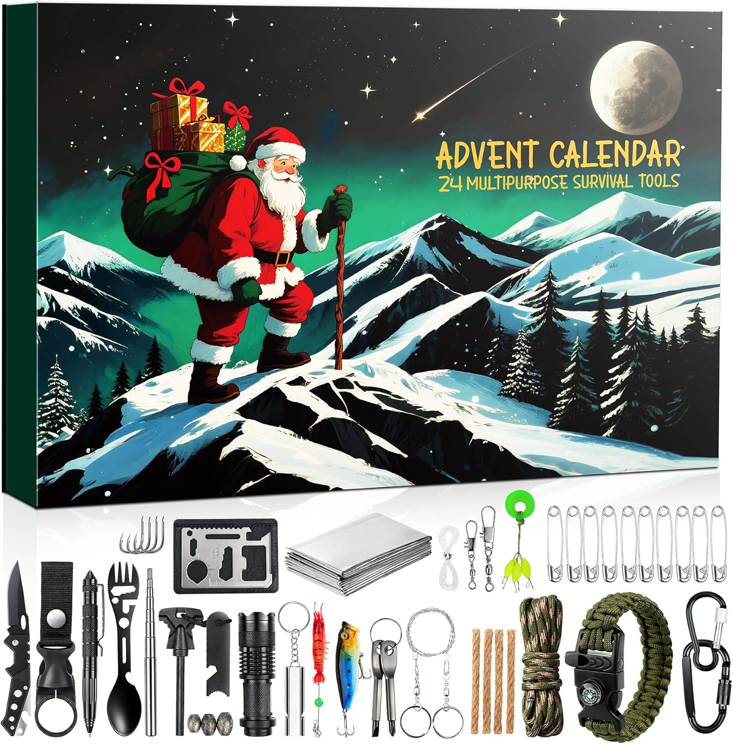 Amazon.com: Survival Kit Advent Calendar 2025-24 Days Christmas ...