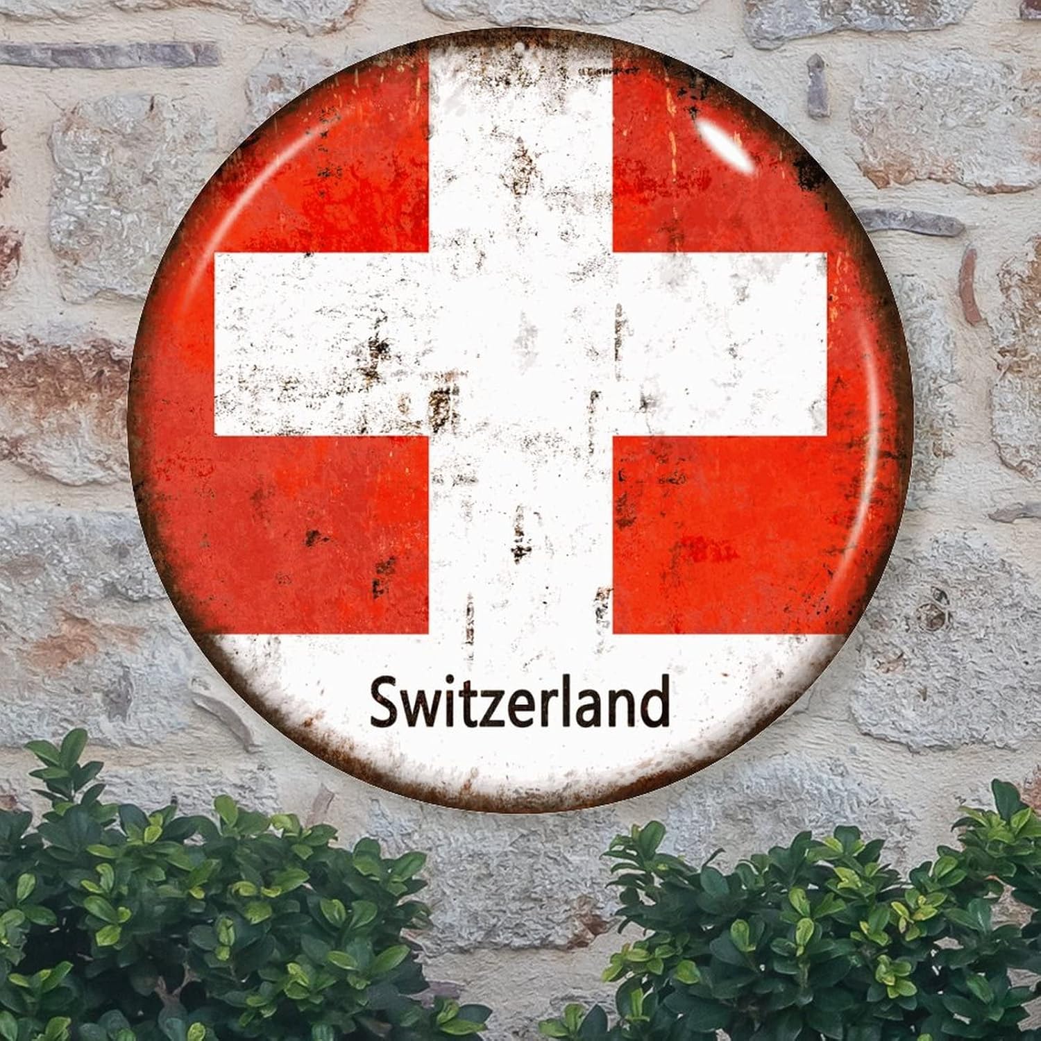 Amazon.com: Madcolitote Switzerland Flag Welcome Door Sign Switzerland ...