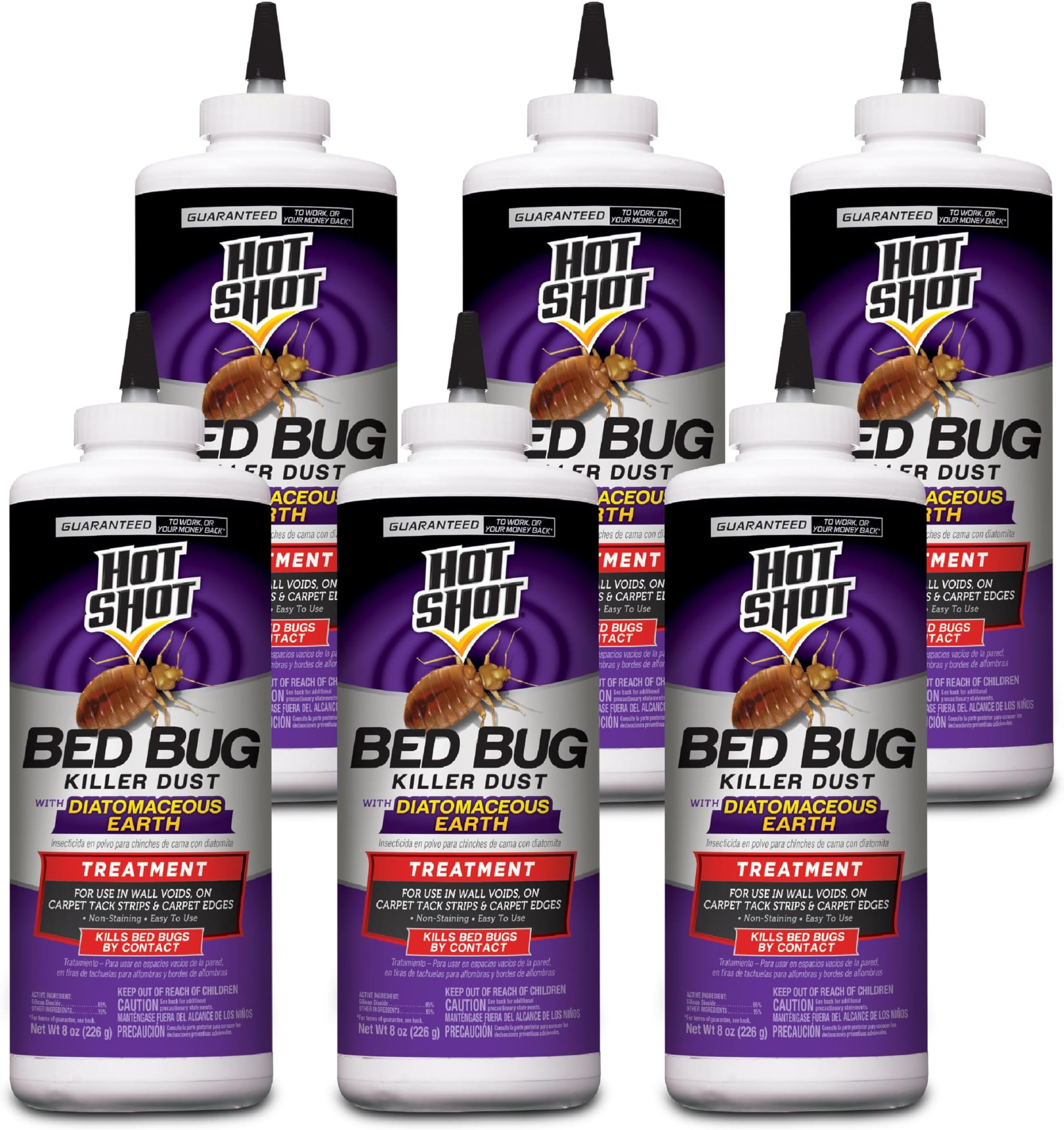 Amazon.com: Hot Shot Bed Bug Killer Dust With Diatomaceous Earth For ...