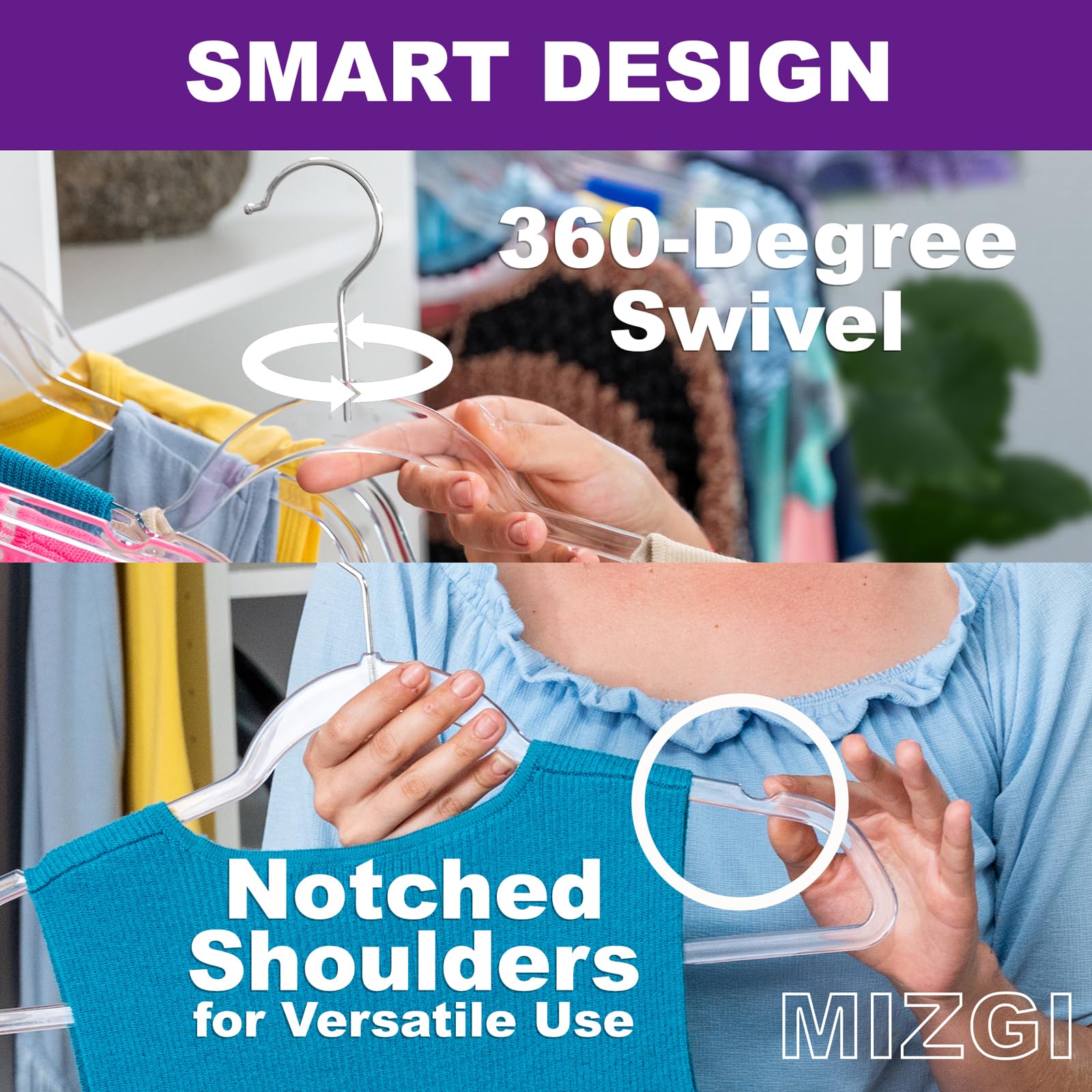 Snapklik.com : Premium Clear Invisible Acrylic Hangers,Crystal Plastic ...