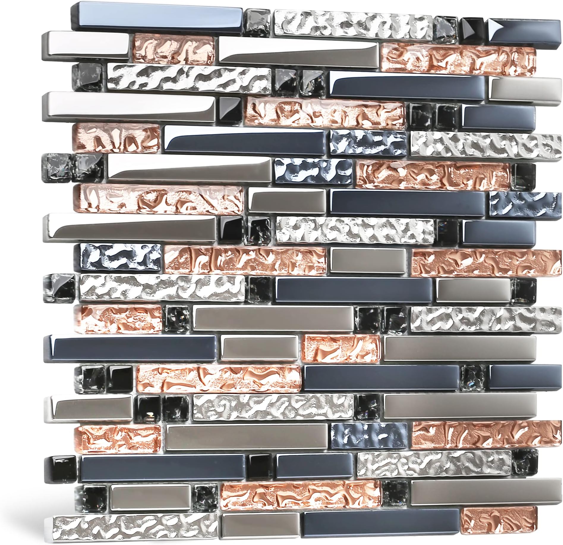 Volcano Red Crystal Glass Mosaic Wall Tile Brick Pattern (Glossy&Matte ...