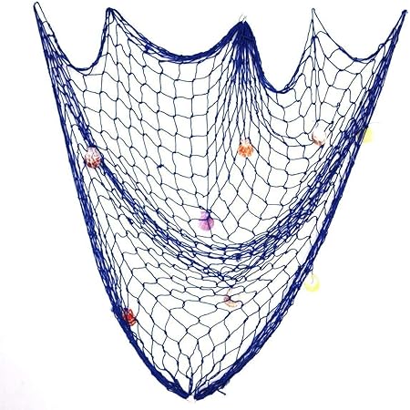 Amazon.de: sinzau Fischernetz Dekoration, 150 x 200 cm Mediterranen ...