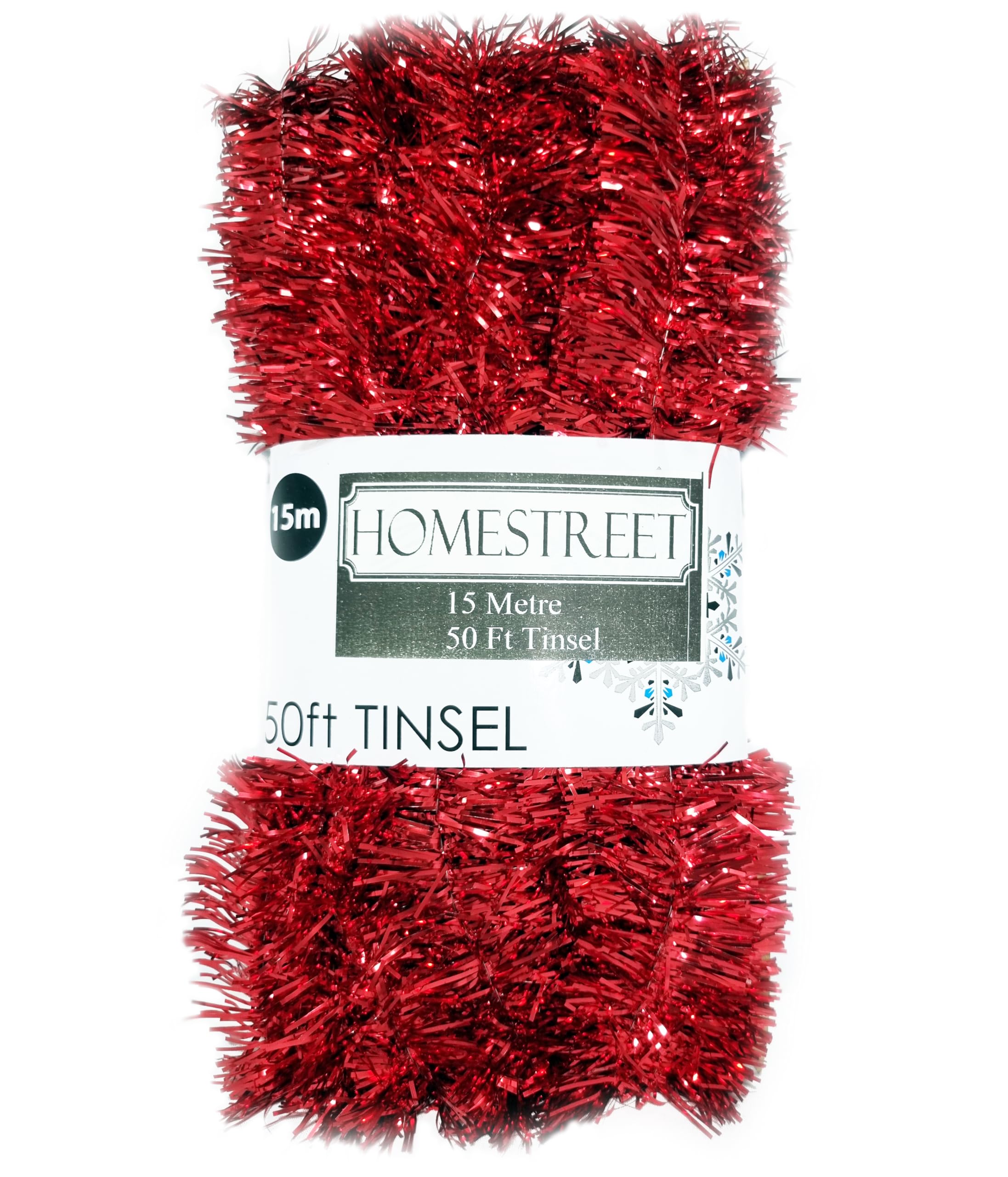 Very Long Christmas Tinsel in Red, Gold Or Silver, 50 Foot 15 Metres ...