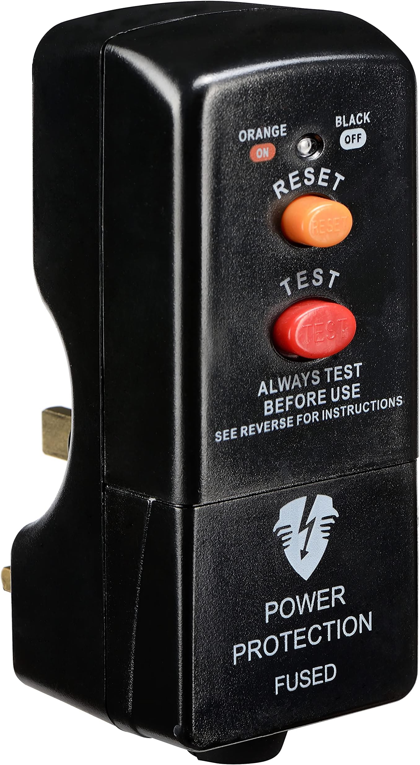 Masterplug Single Socket RCD Safety Adaptor, Black : Amazon.co.uk ...