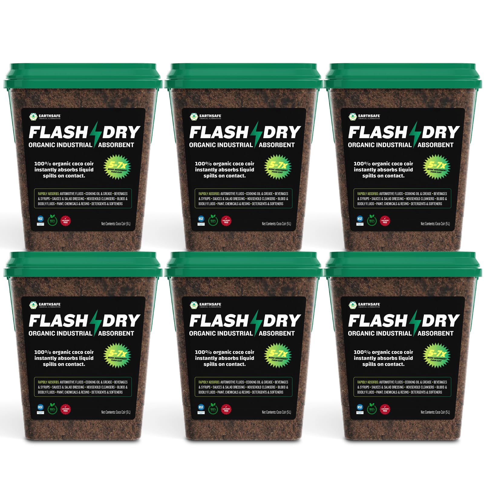 Amazon.com: FlashDry All Purpose Organic Industrial Absorbent - 5 Liter ...