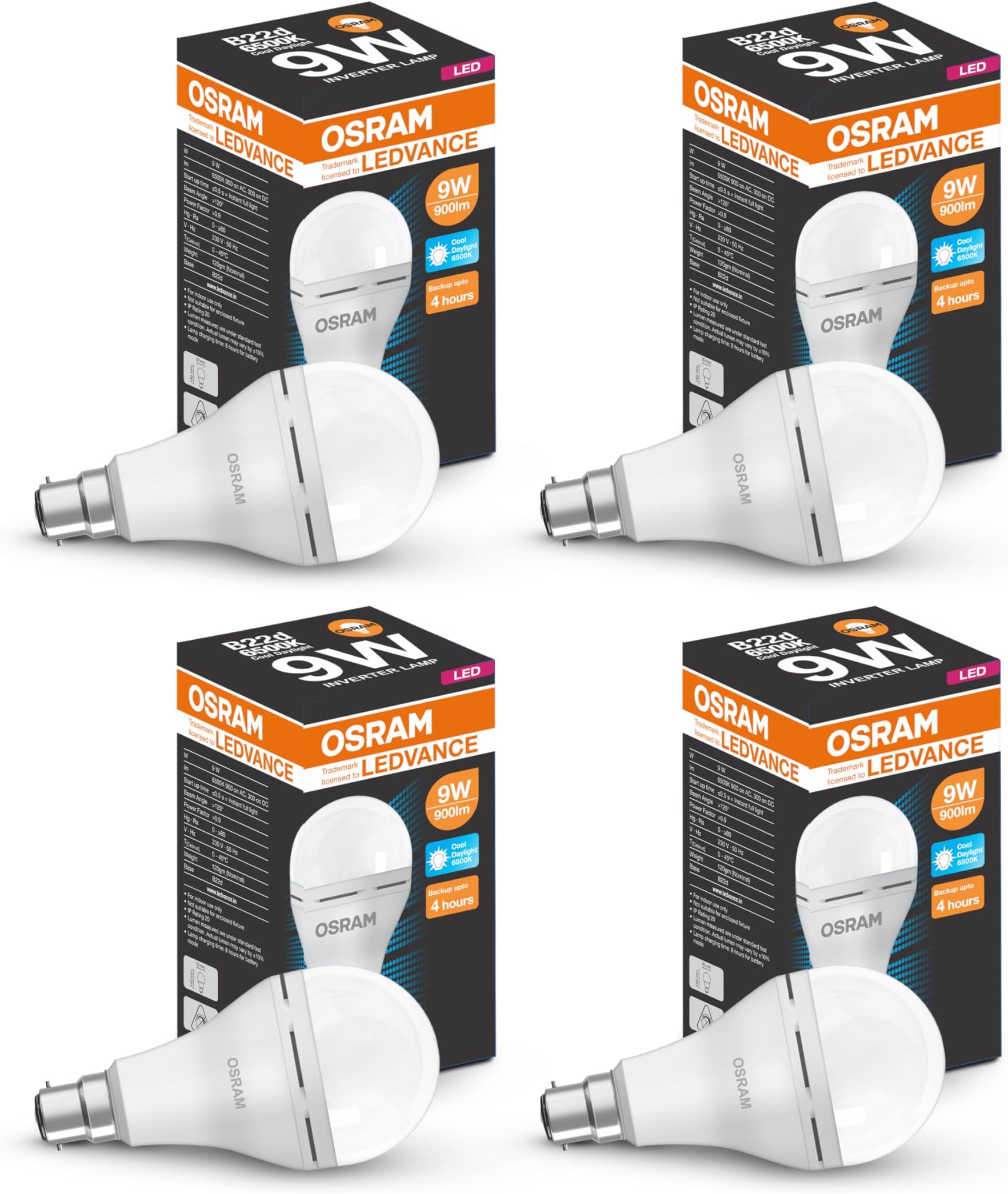 Buy LEDVANCE Osram 9W Inverter Bulb B22D | Emergency Lamp | Cool White ...