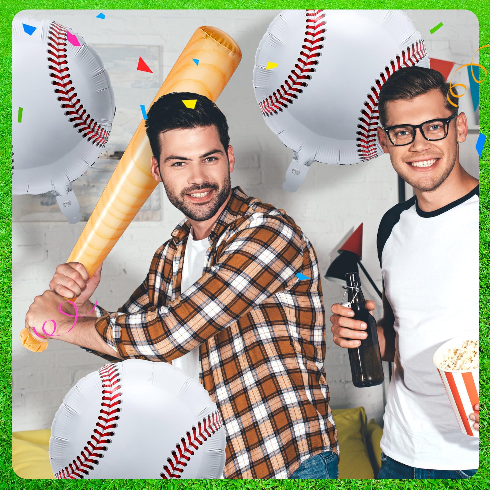 Snapklik.com : Rotatingpals 8 Pcs Inflatable Baseball Set 2 Piece 30.7 ...