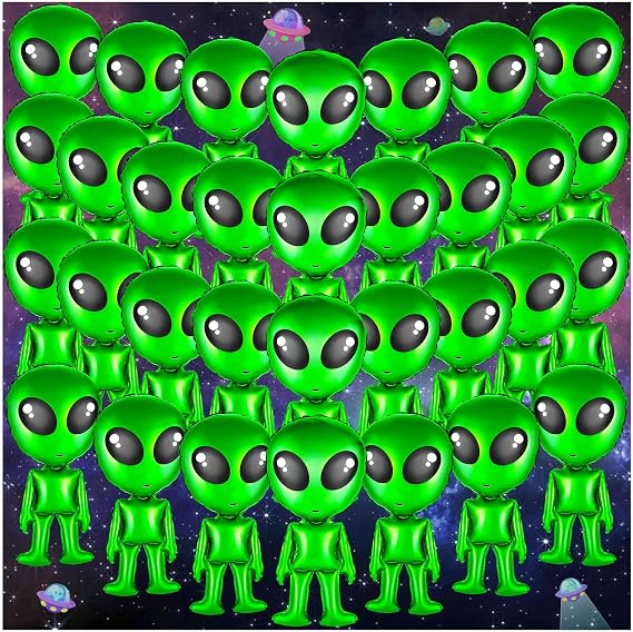 Amazon.com: MGZTTHW 32 pcs Green Alien Balloons 32 in Alien Inflatable ...