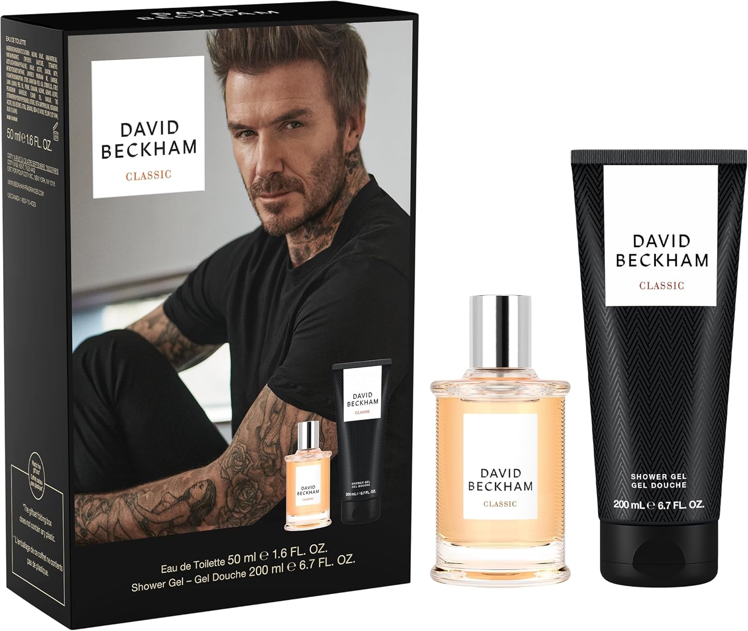 David Beckham Classic Eau de Toilette & Showe Gel Gift Set for Him ...