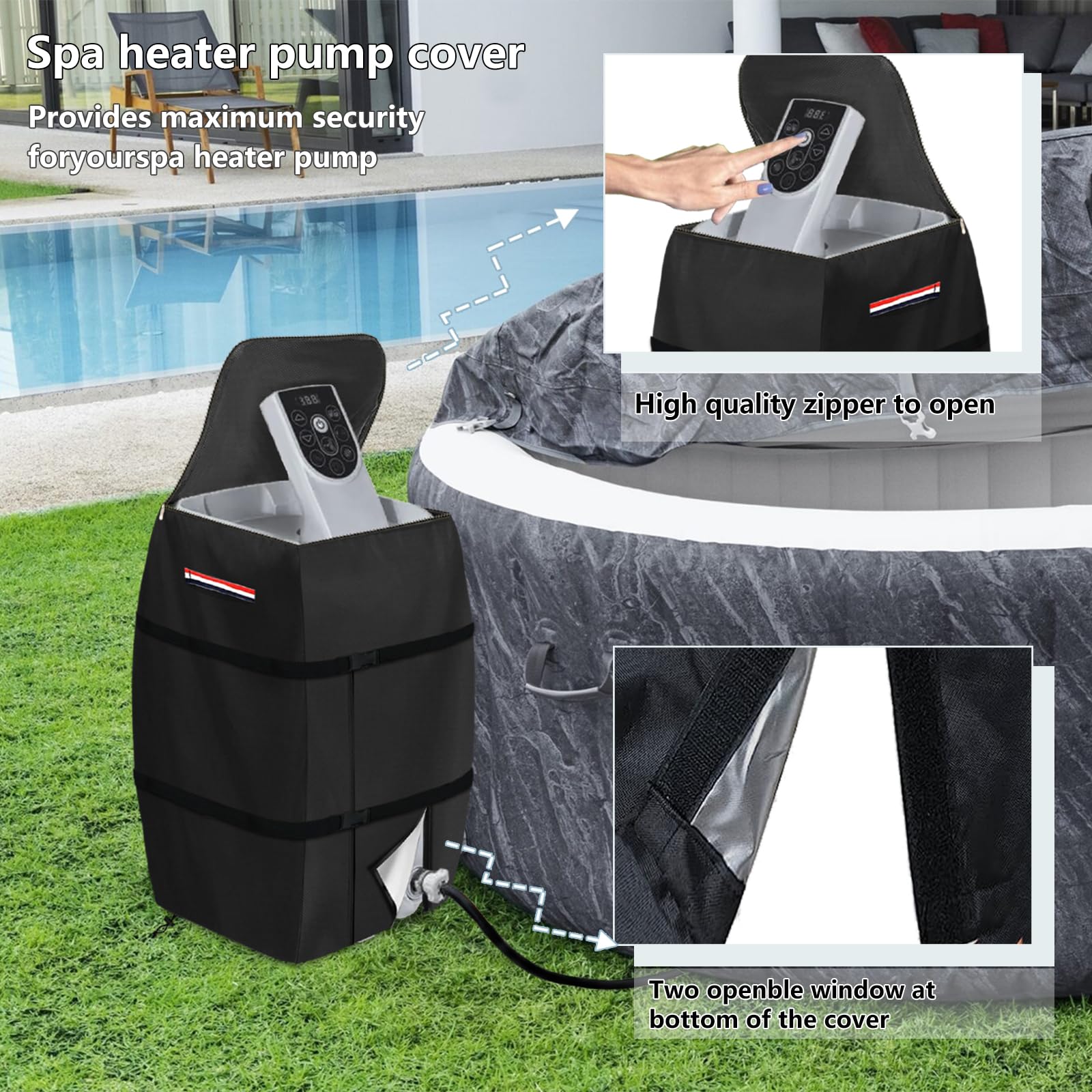 Snapklik.com : Okcool Hot Tub Spa Heater Pump Cover,Inflatable Hot Tub ...