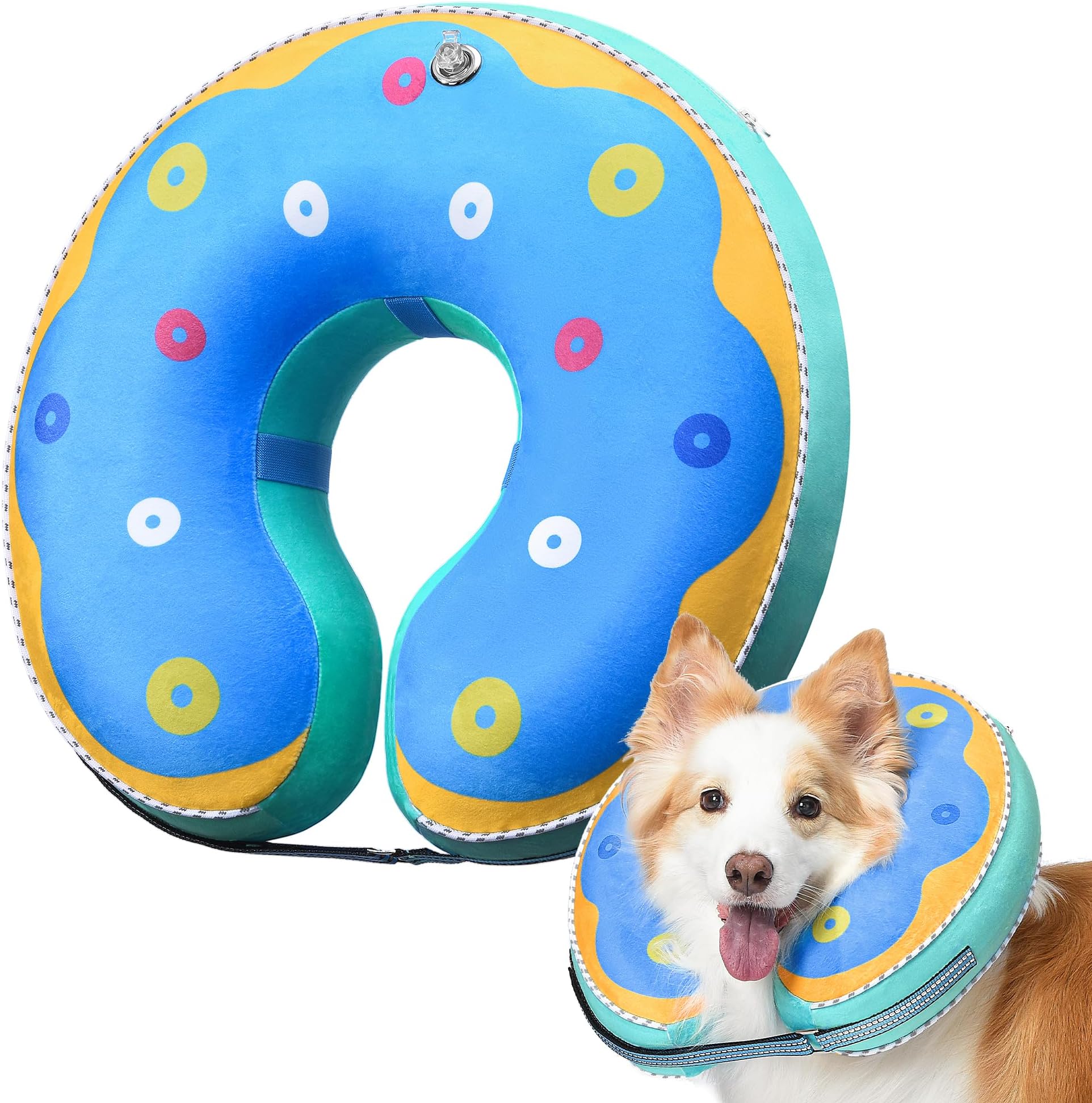 Amazon.com : Znxiai Inflatable Reflective Dog Cone Collar Alternative ...