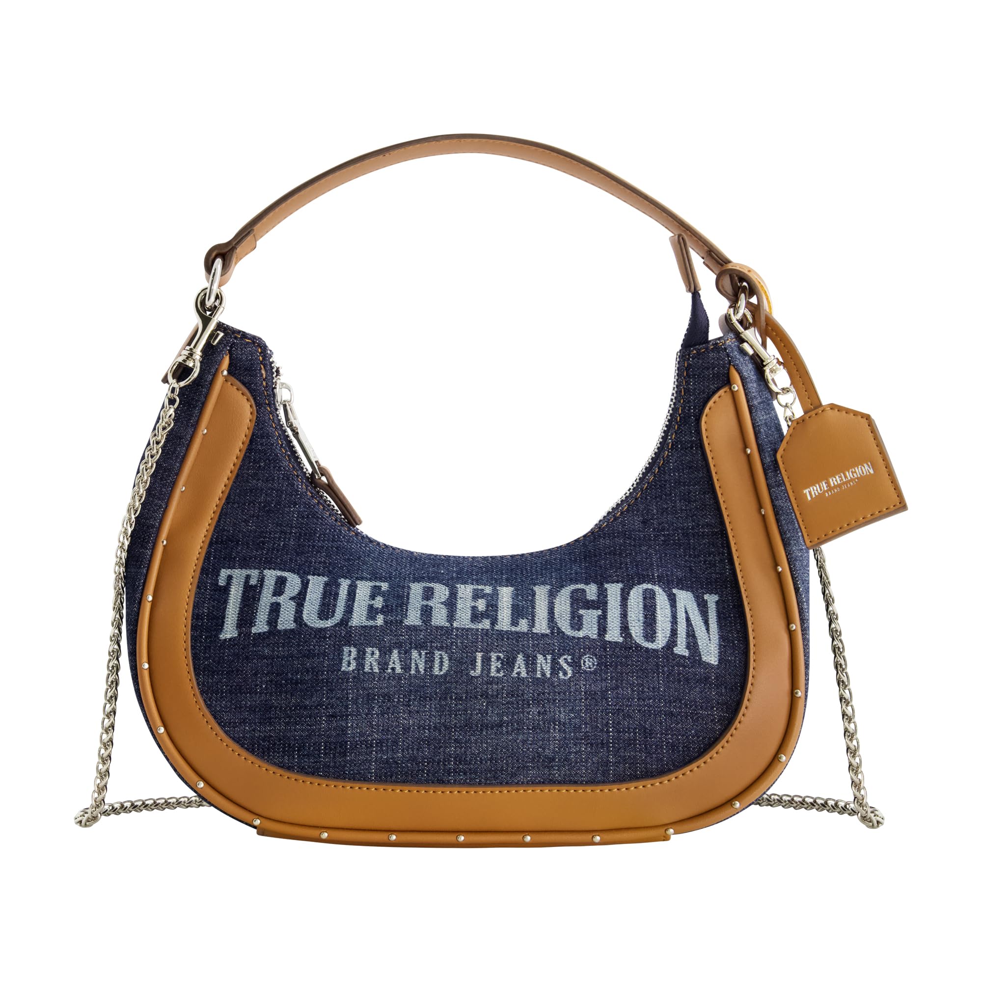 True Religion Shoulder Bag, Women's Casual Everyday Handbag with Chain ...