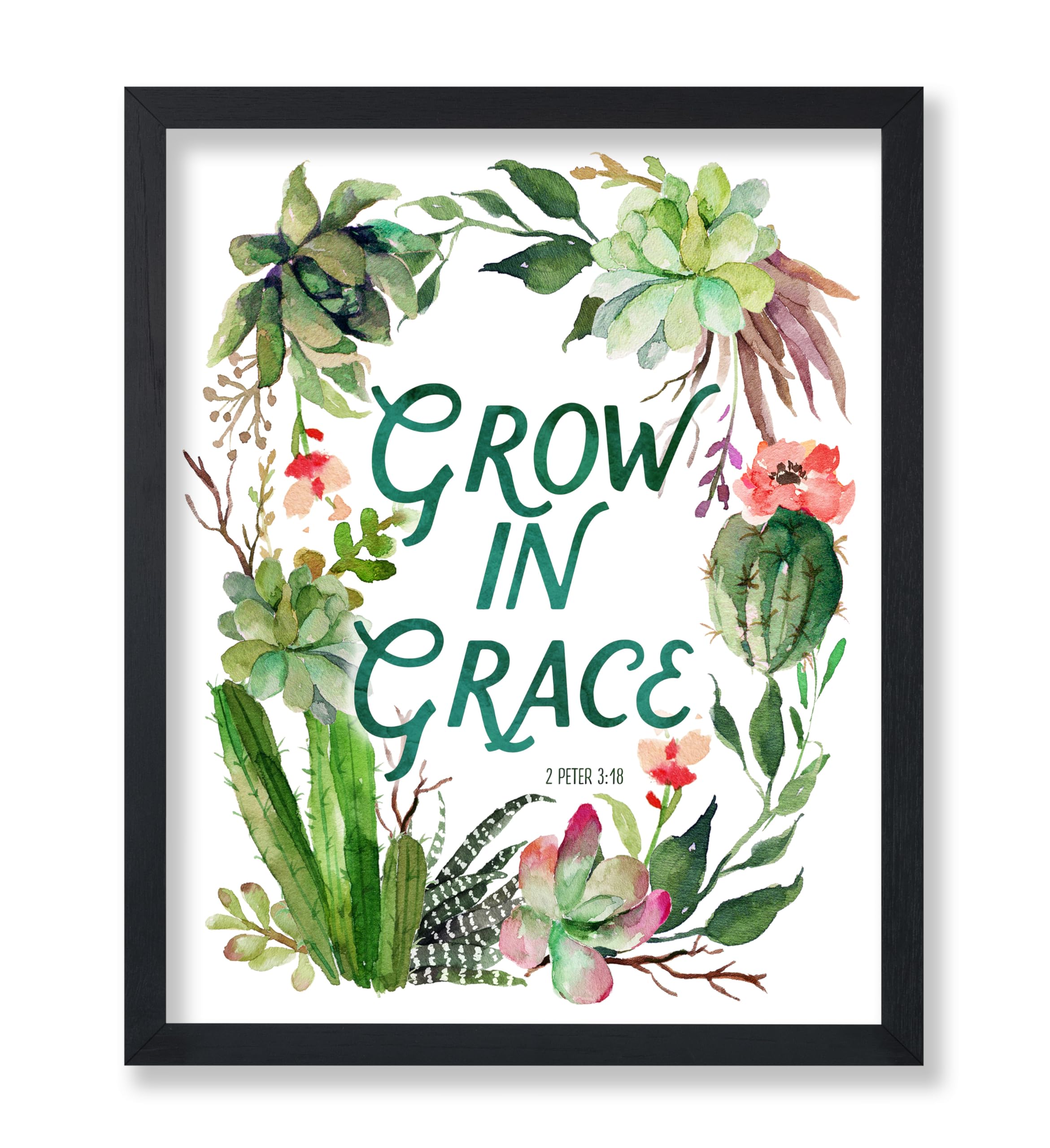 Amazon.com: Poster Master Grow in Grace Poster - Bible Verse Print ...