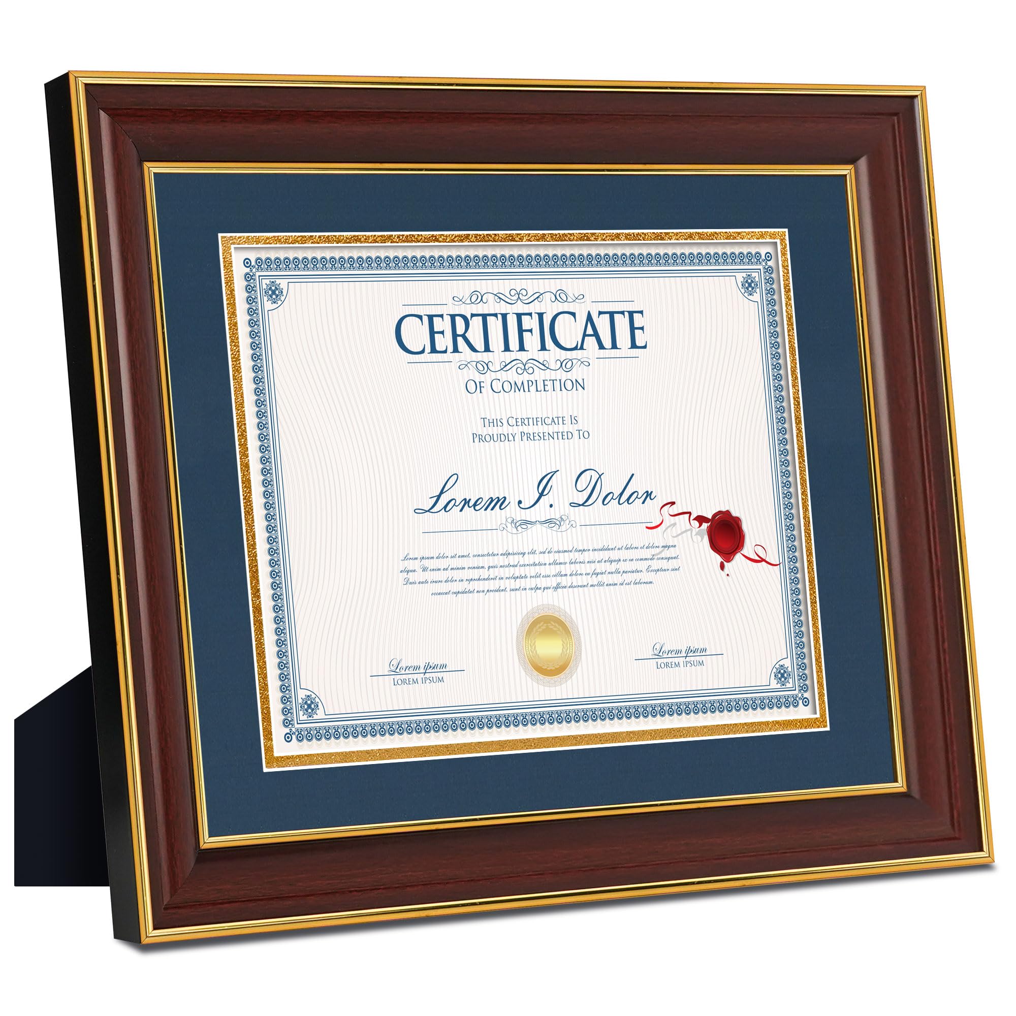 Amazon.com - Hiwhy Diploma Frame for 8.5x11 with Black over Gold Mat or ...