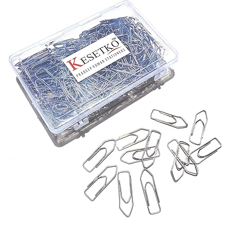 KESETKO® Metal Paper Clips, 30mm, Gem Clips, U Clips, Stainless Steel ...