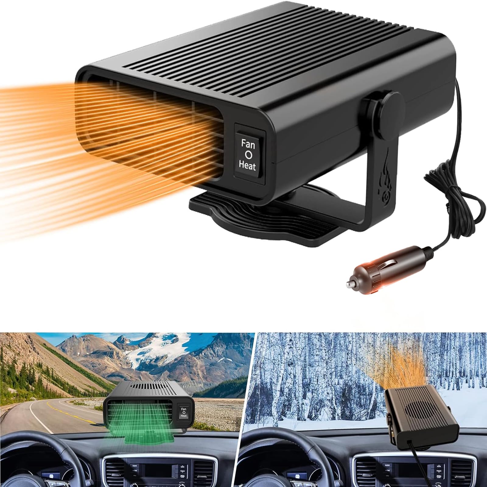 Amazon.com: Car Heater, Portable Heater for Automobile Windshield12V ...
