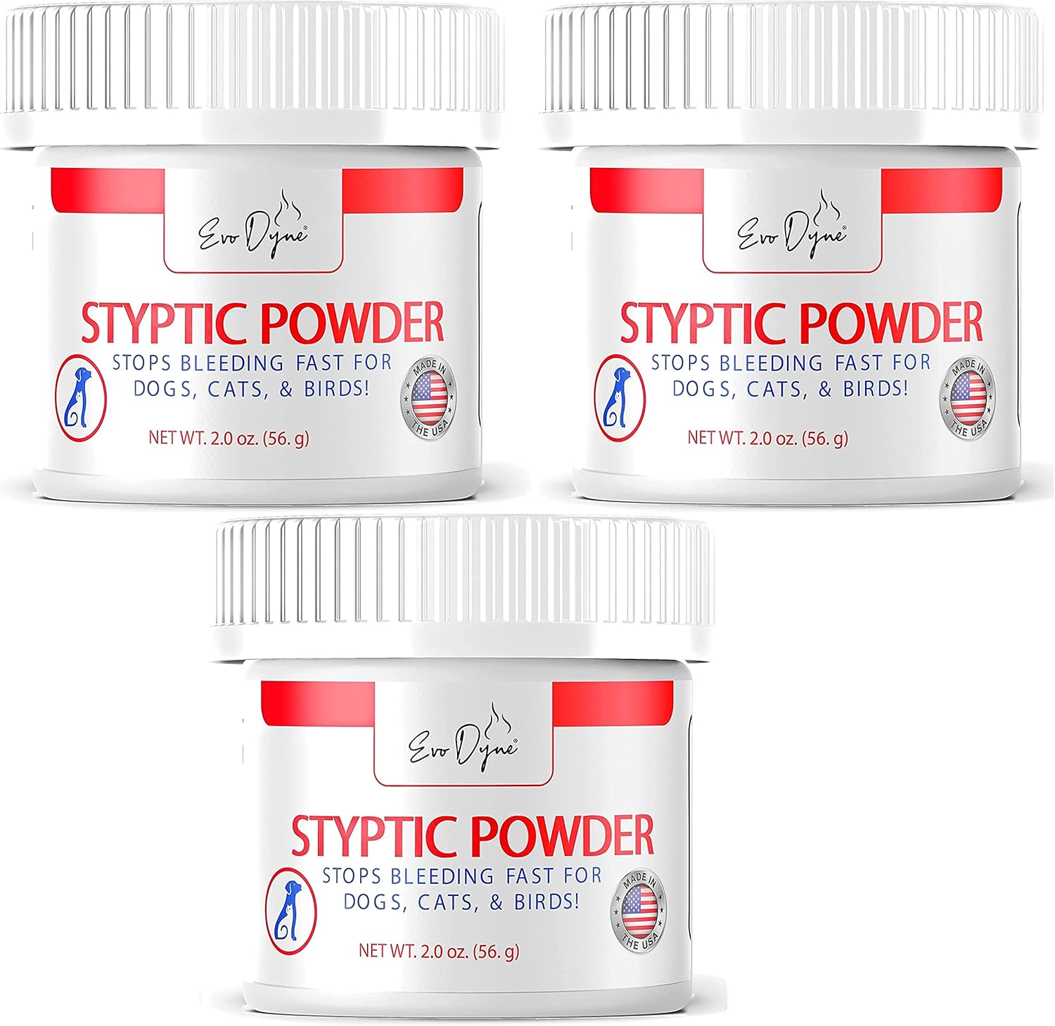 Amazon.com : 3-PK Styptic Powder for Dogs, Cats, and Birds (2 oz) by ...