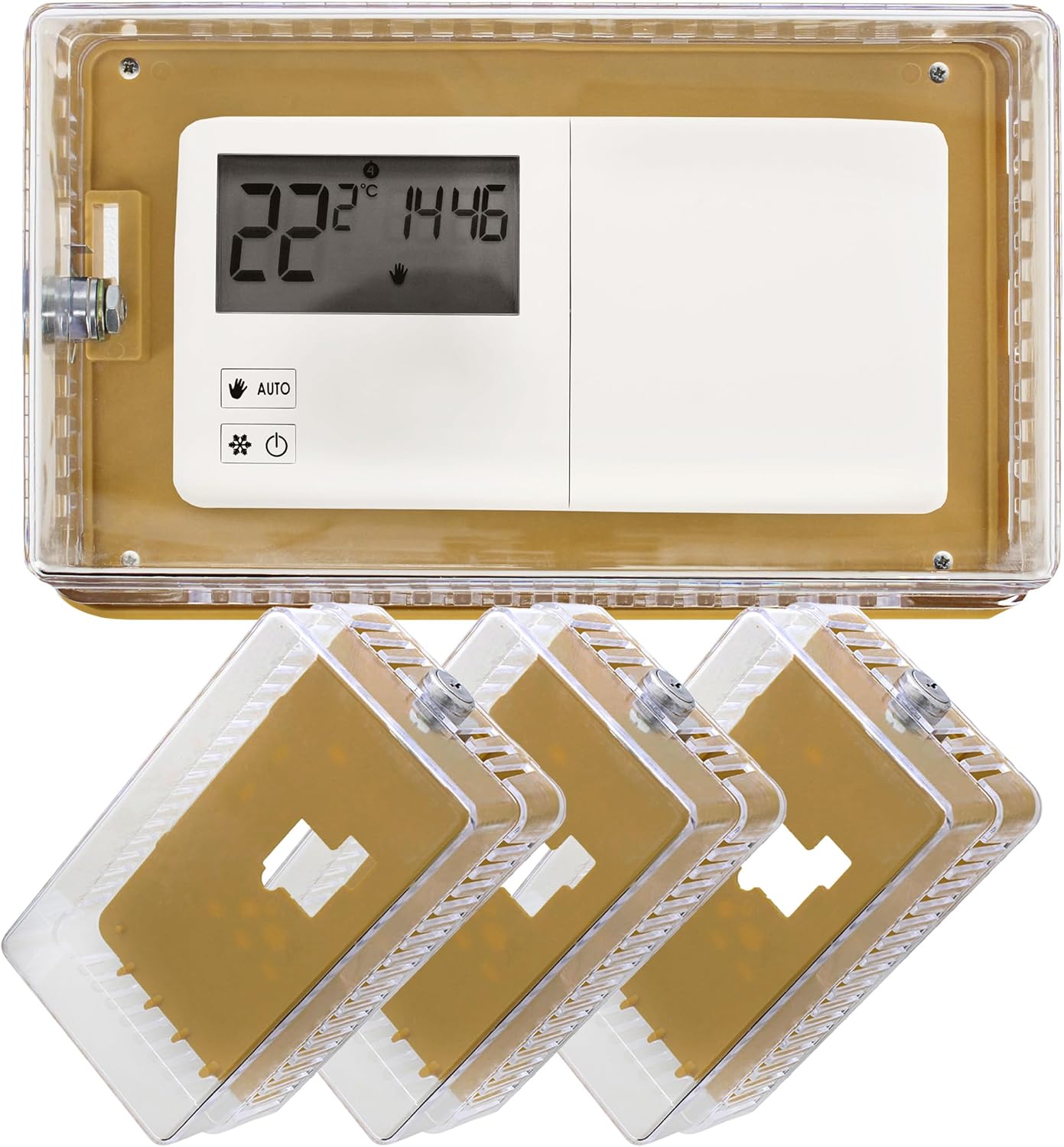 Amazon.com: BISupply A/C Thermostat Lock Box with Key XL 3pk - Plastic ...