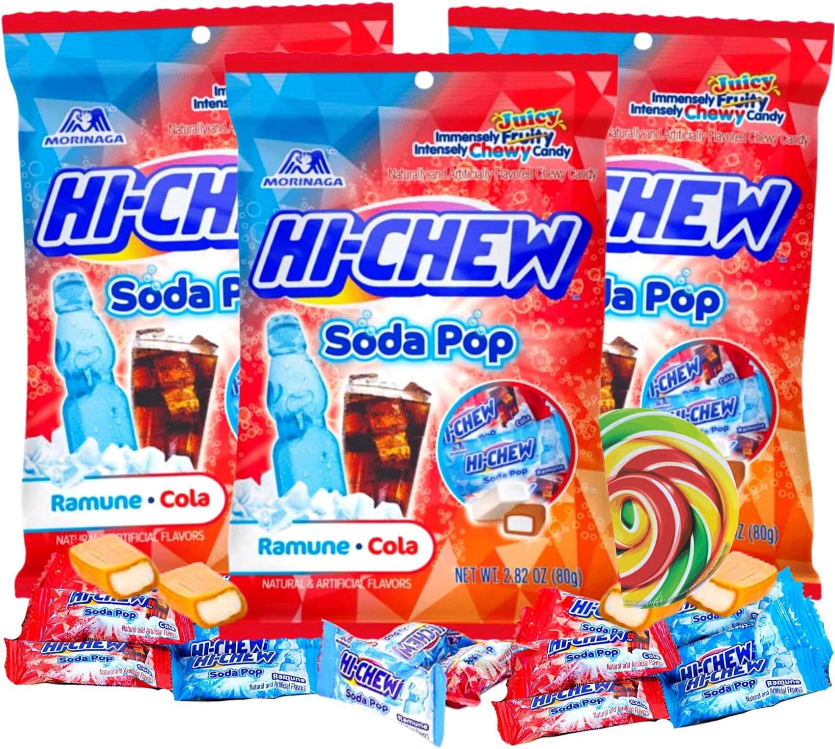 Amazon.com : Hi-Chew Japanese Chewy Candy, Soda Pop Mix, Ramune/Cola ...