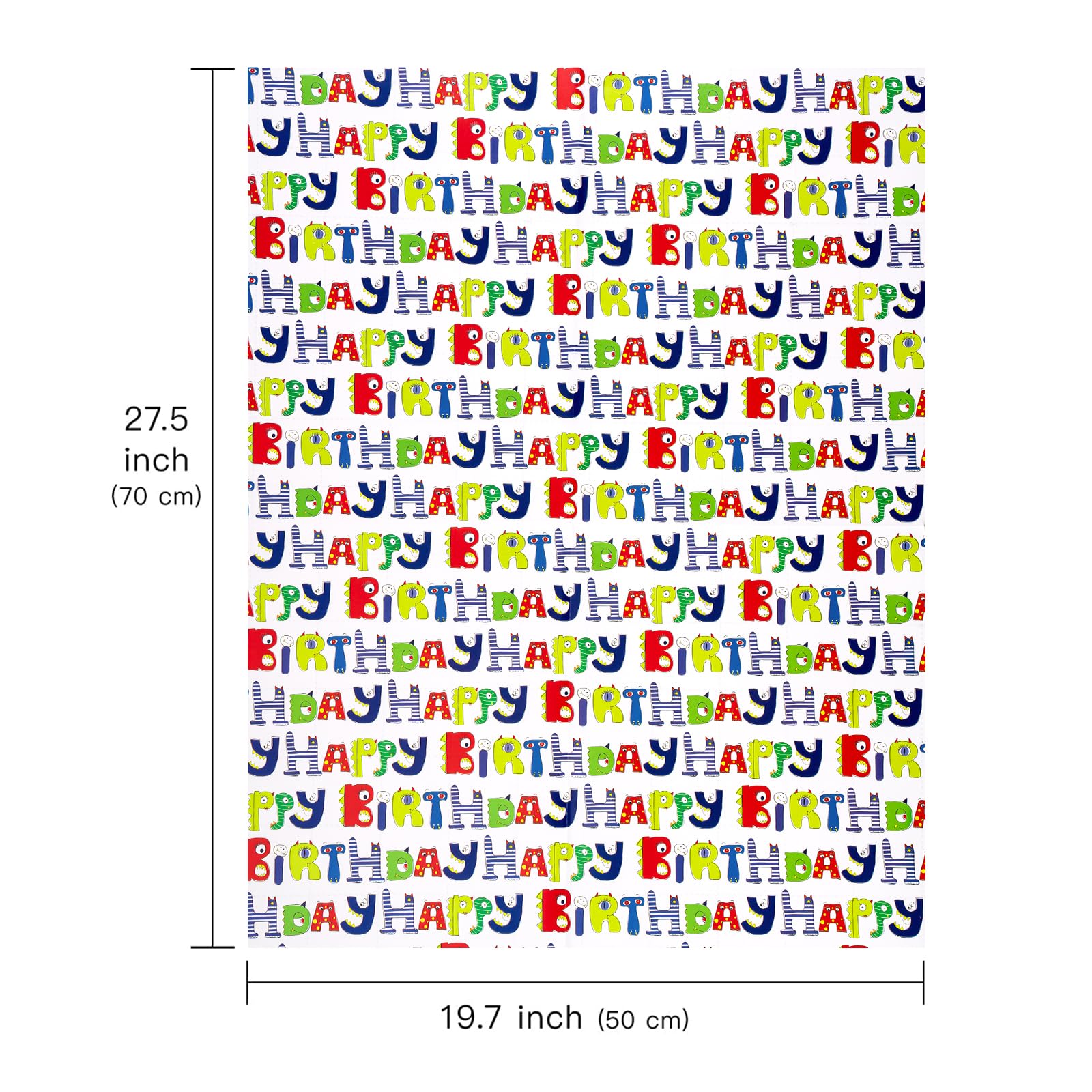 Snapklik.com : WRAPAHOLIC Birthday Wrapping Paper Sheet - 6 Sheets ...