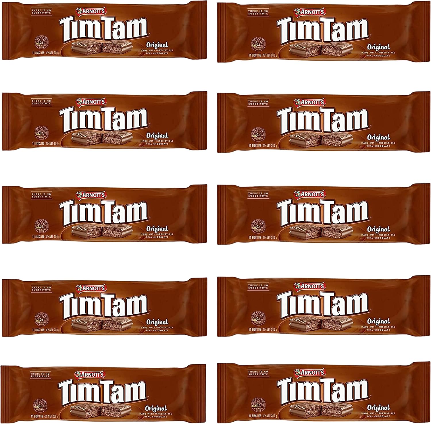 Arnott's Tim Tam | Made in Australia | (10 Pack) (ORIGINAL FLAVOUR ...