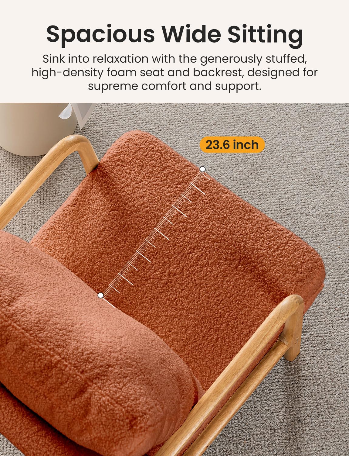 Snapklik.com : New Cozy Sherpa Accent Chairs For Living Room, 23” Wide ...