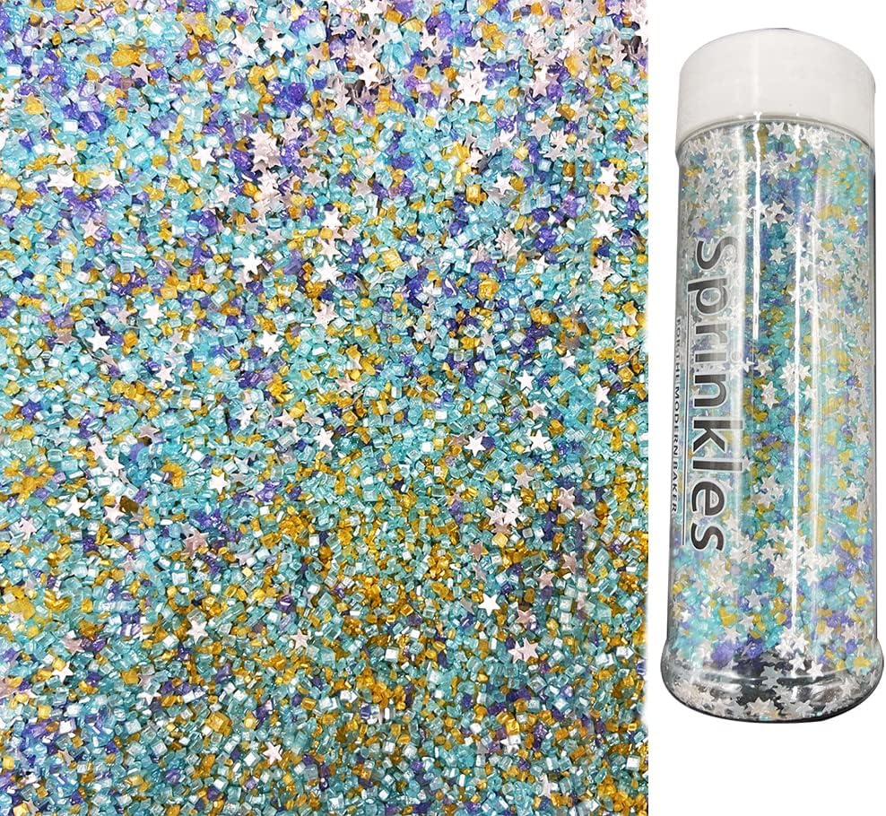 Amazon.com: Edible Glitter stars Sprinkles Sugar Sparkly Sugar Crystals ...