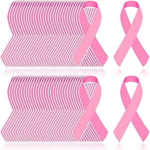 Amazon.com: Sherr 500 Pcs Breast Cancer Awareness Paper Cutouts Pink ...